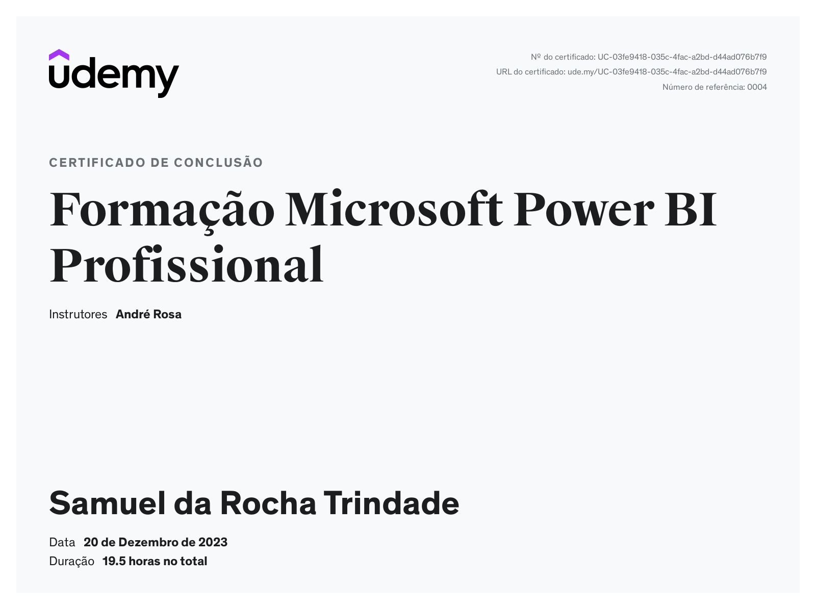 Samuel da Rocha Trindade - Data Analytics , RPA Automation | LinkedIn