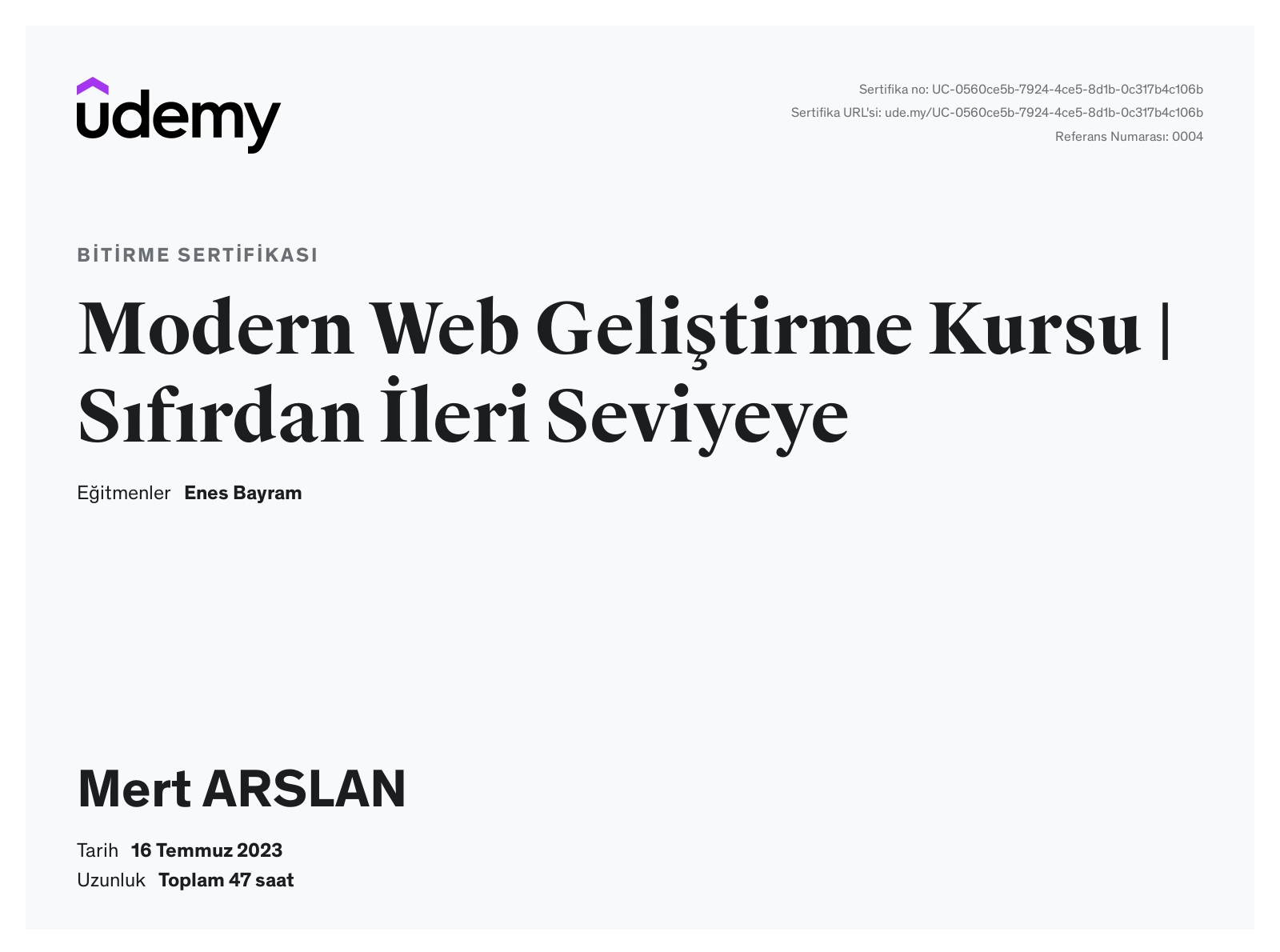 Mert Arslan - Full-stack Developer | Web Uygulamaları Geliştirme | LinkedIn