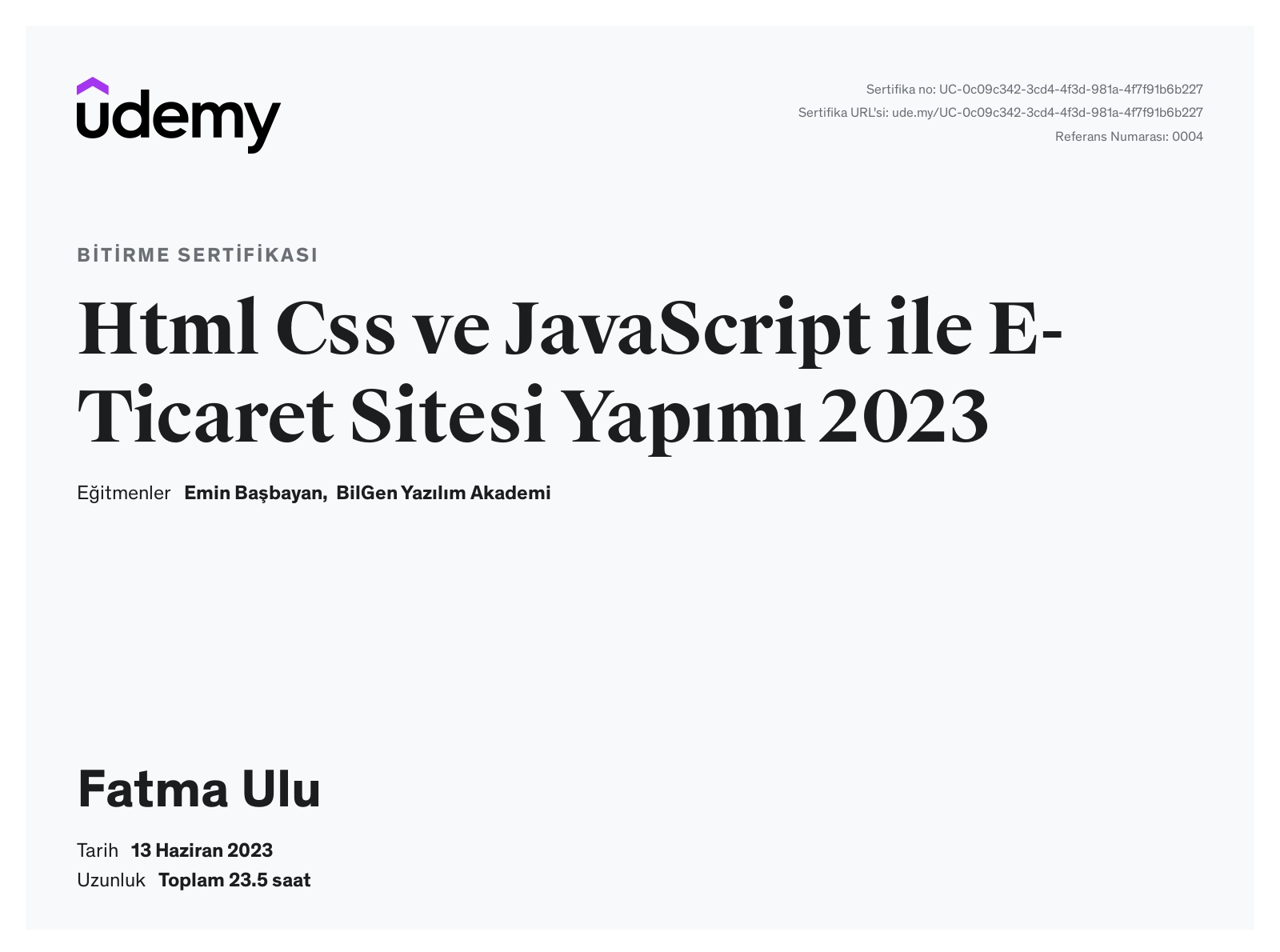 Fatma Ulu - Software Developer | LinkedIn