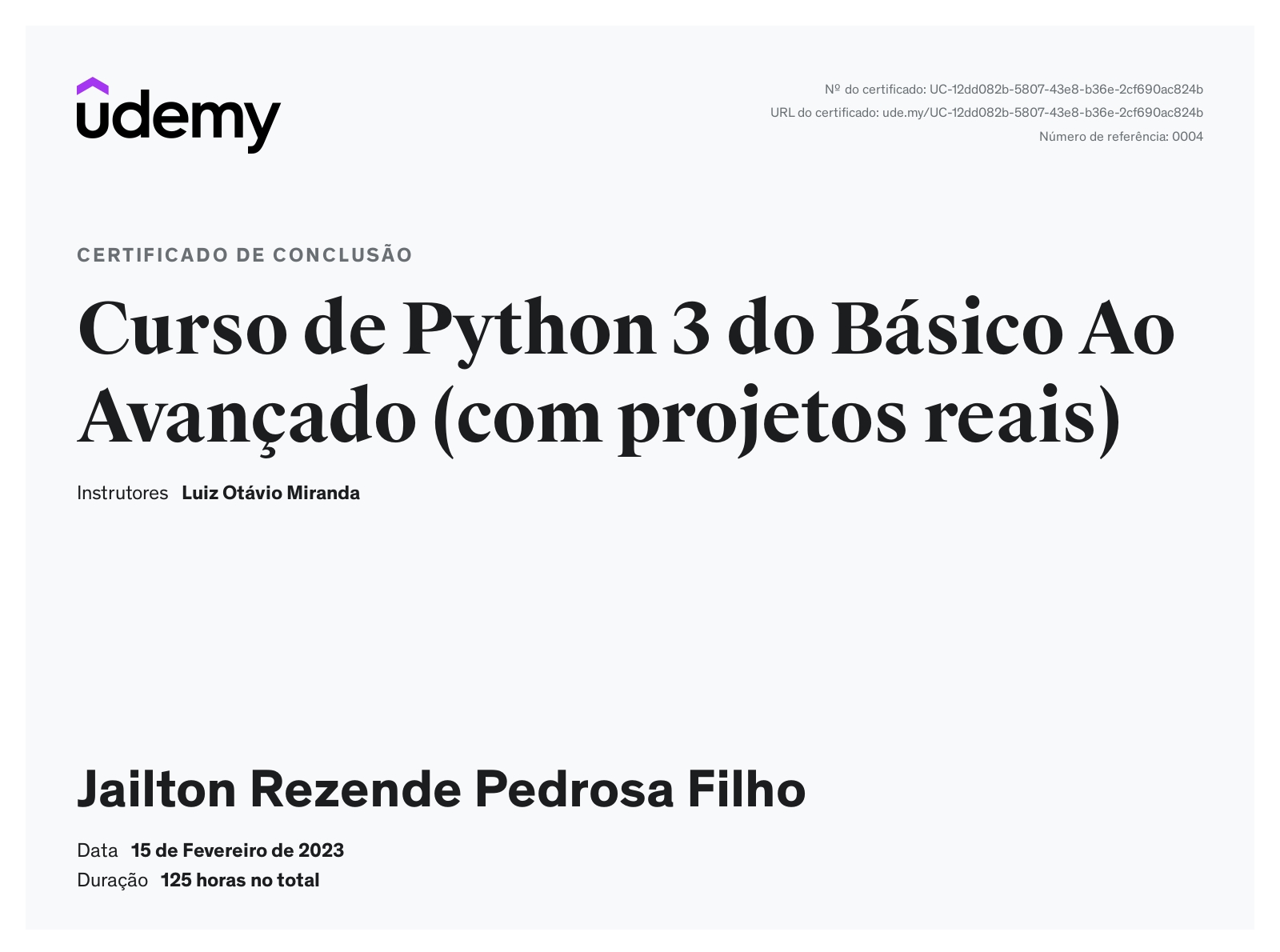 Jailton Rezende Pedrosa Filho - Desenvolvedor de Software Sênior | Back-end | Python | Django ...