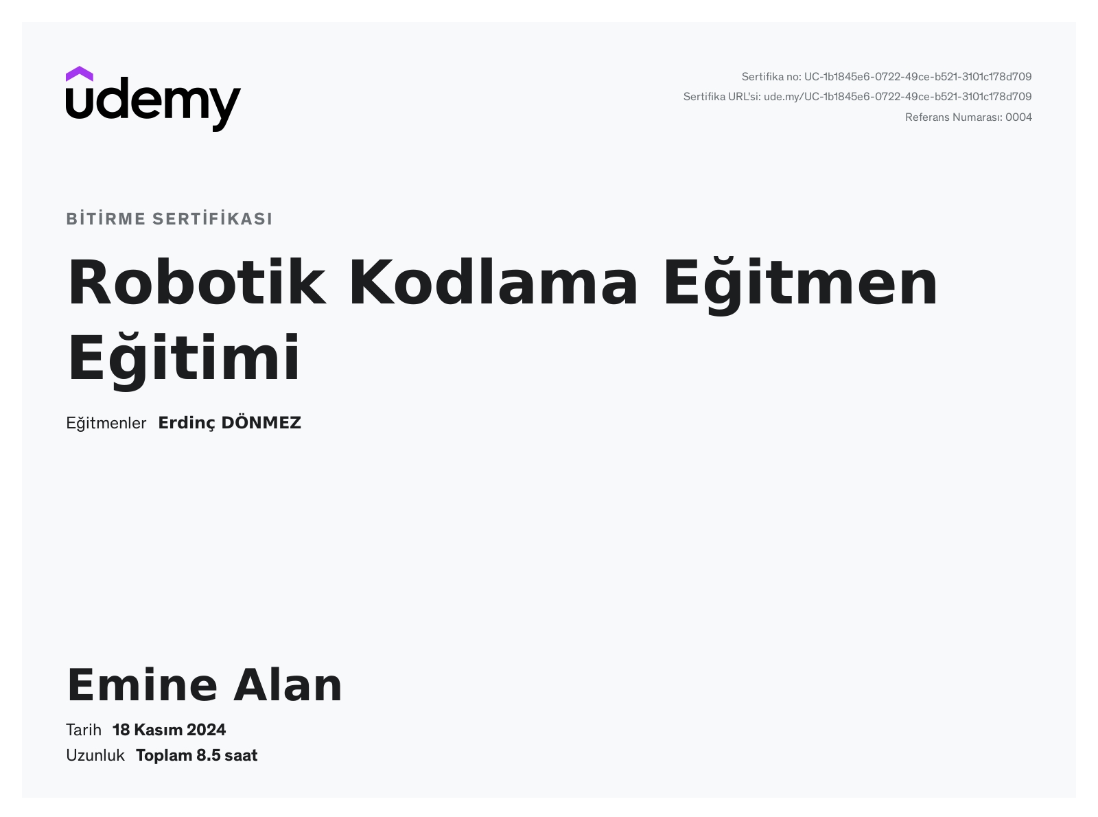 Emine Alan - Robotik Kodlama Eğitmeni | LinkedIn