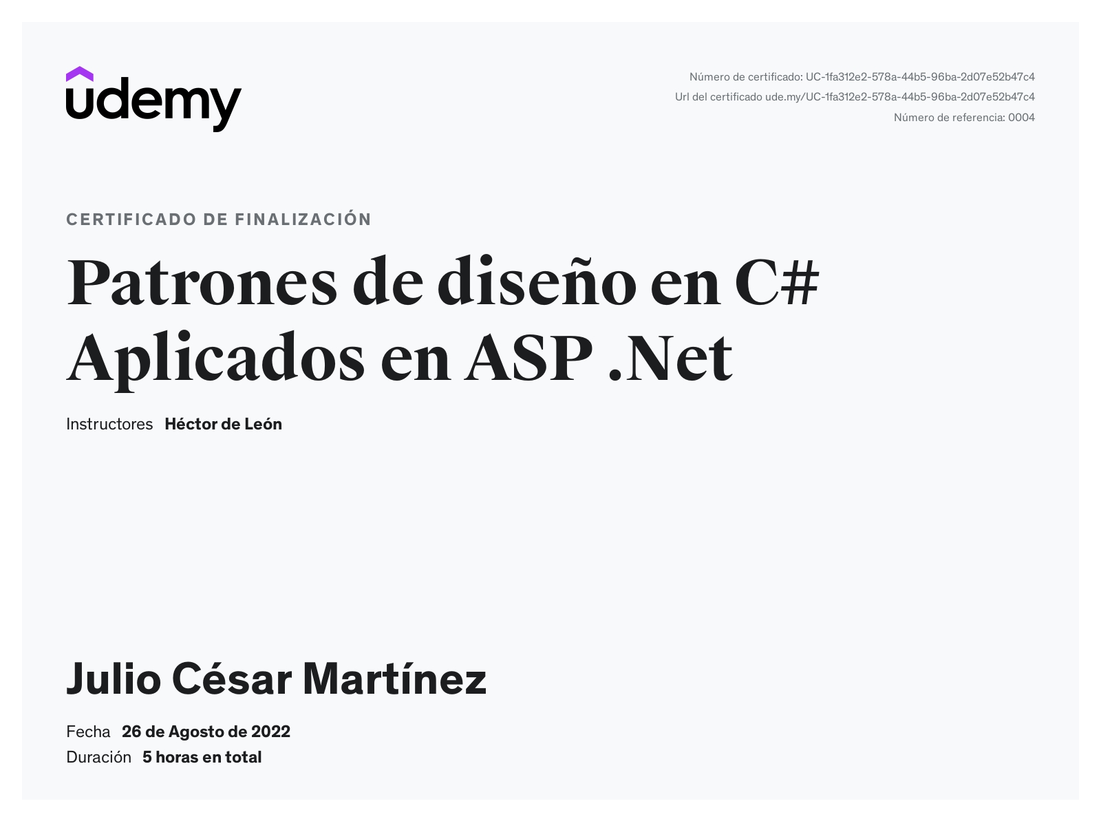 Julio Cesar Martinez Castillo - Desarrollador backend | .NET Core ...