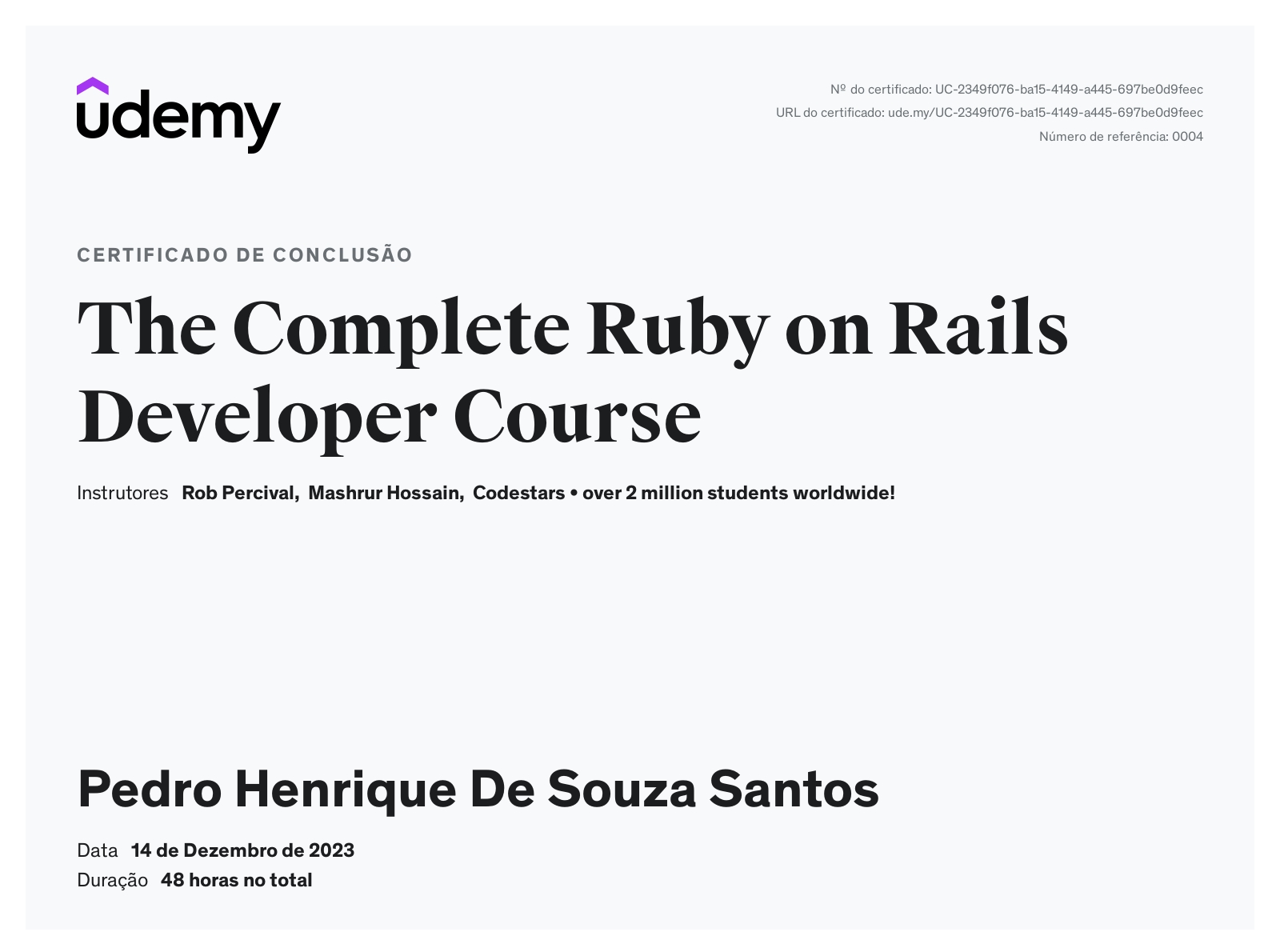 Pedro Henrique de Souza Santos - Desenvolvedor Web na @Cfaz.net | Ruby ...