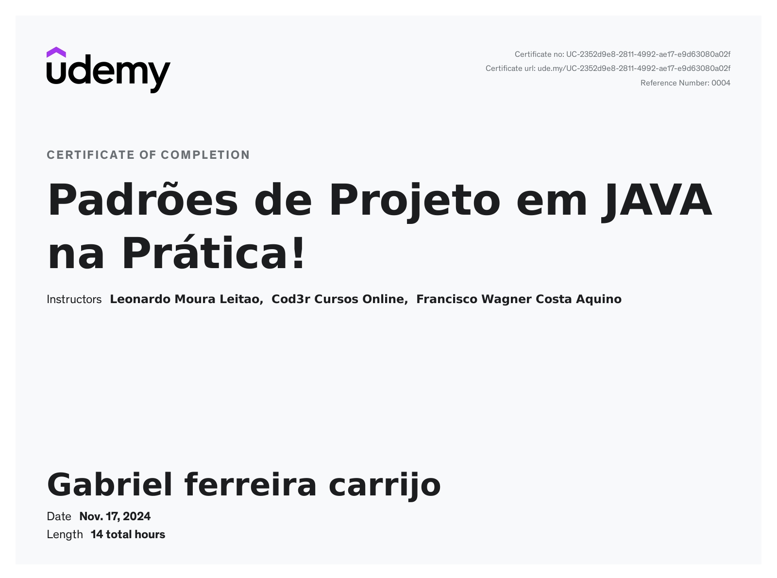 Gabriel . - Mid Back-end Developer Java | Spring Boot | Quarkus | Microservices | SQL & NOSQL ...