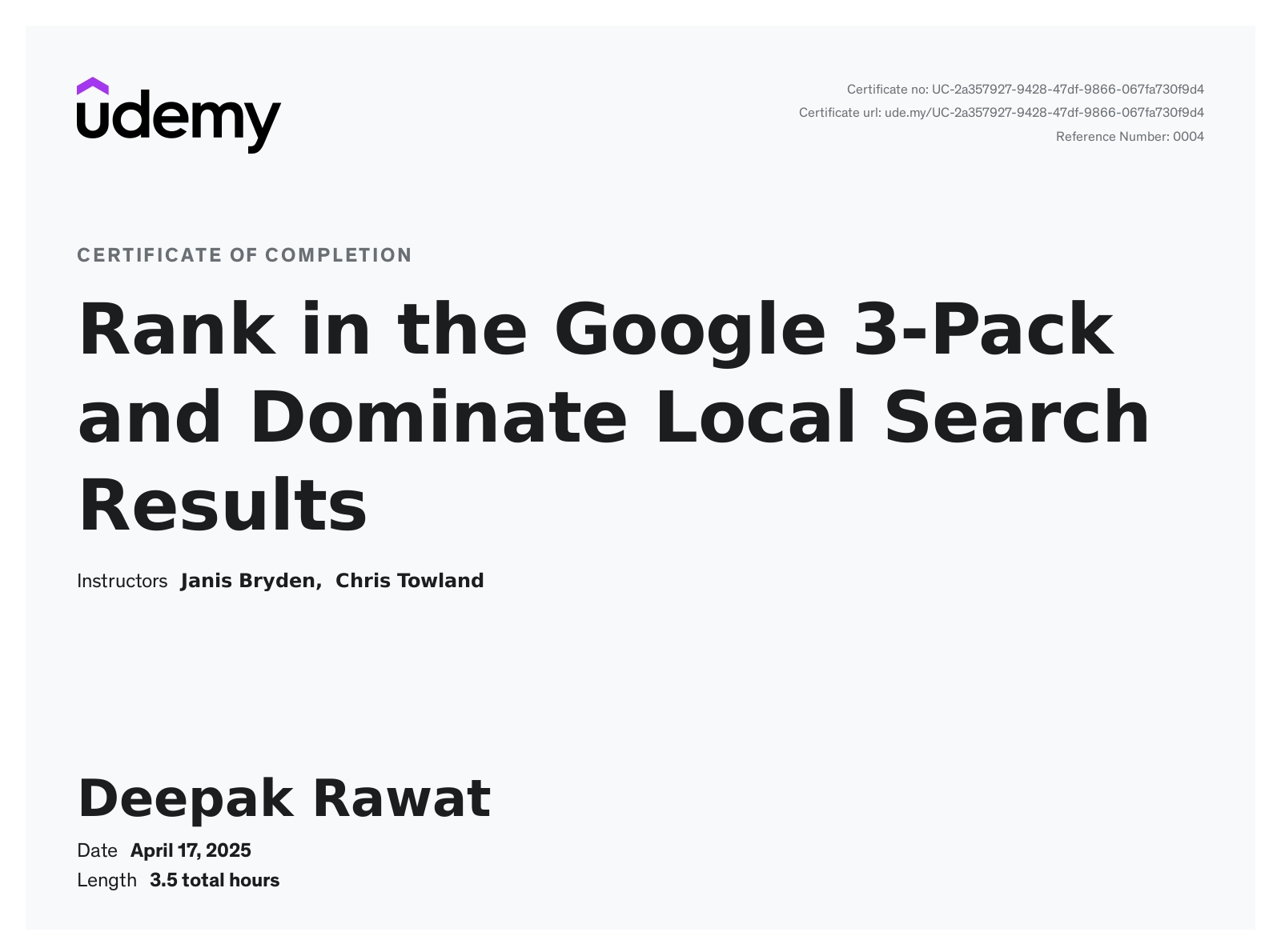 Deepak Rawat - SEO Manager / Strategist / Consultant | GBP & Local SEO Expert | 5+ Years ...