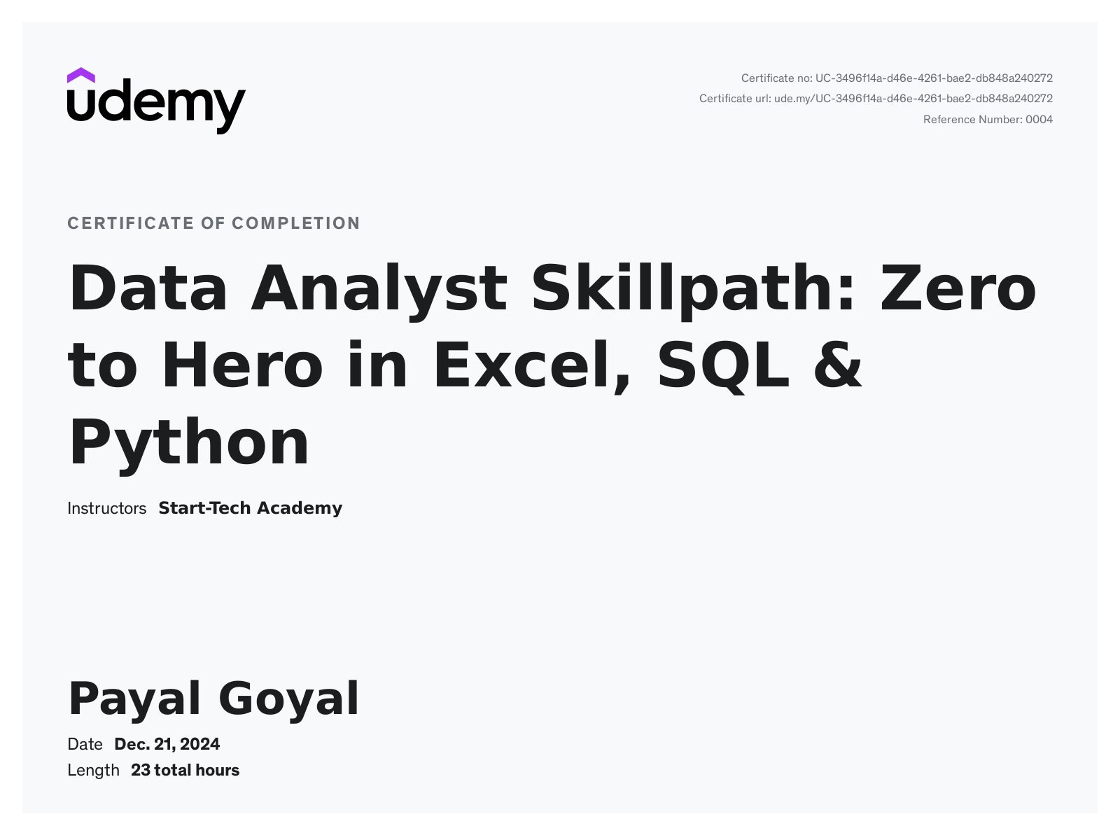 Payal Goyal - MIS Analyst| Data Analyst | Advanced Excel and SQL | Data visualization and Data ...