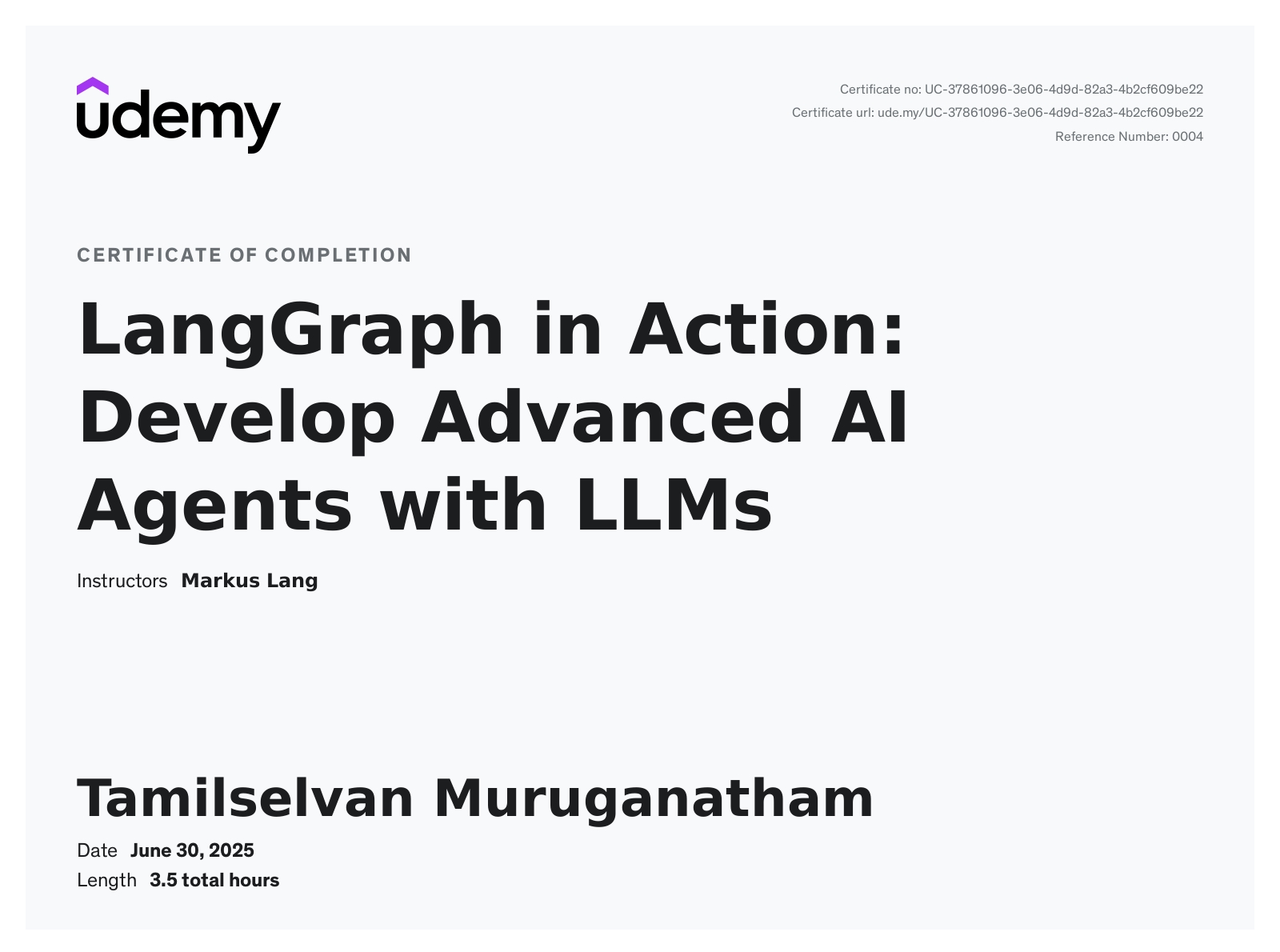 Tamilselvan Muruganatham - Agentic AI|GenAI|PrompEngineering|AI Agents|Python|Machine Learning ...