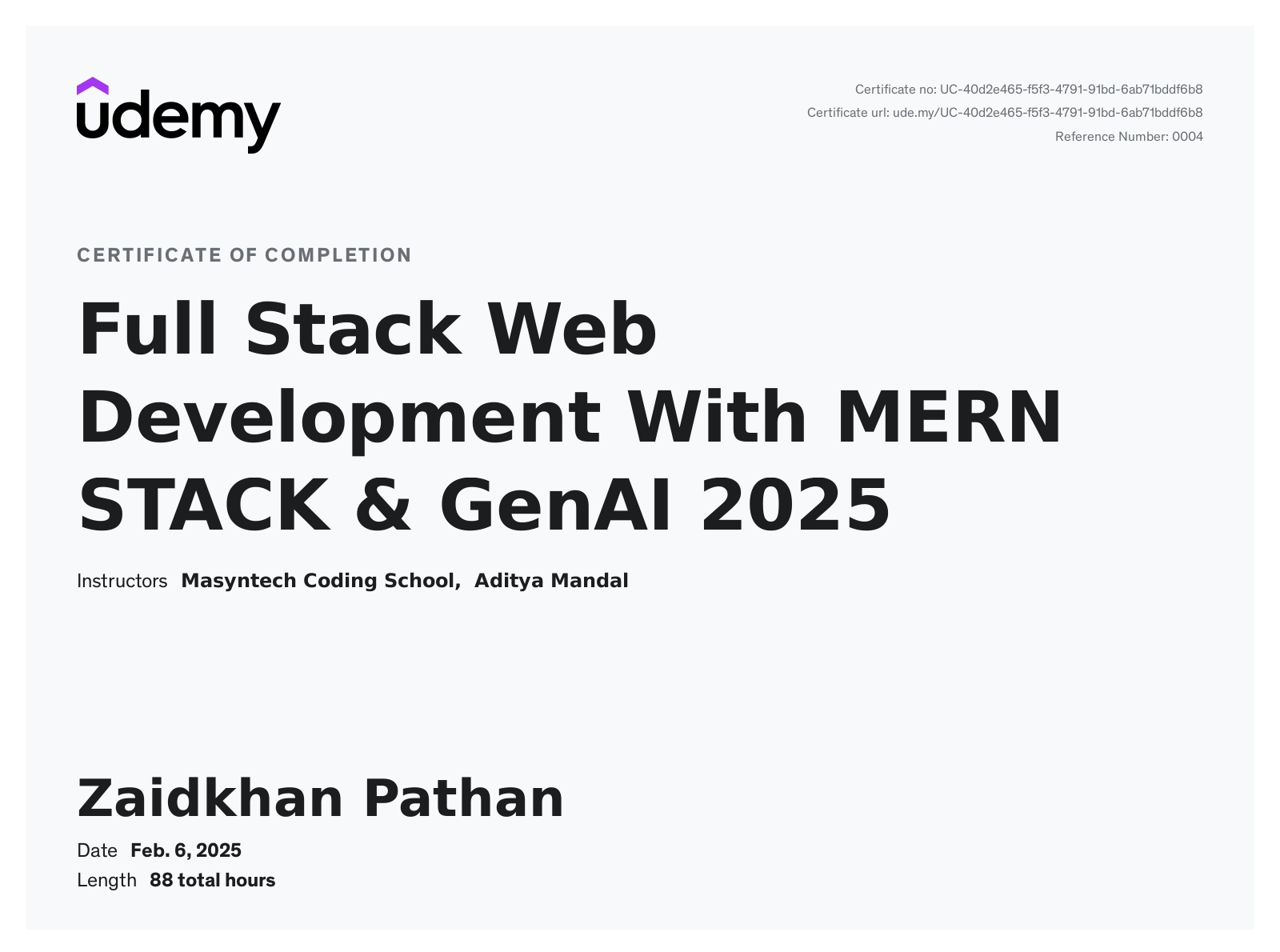 Zaidkhan Pathan - Full-Stack MERN Developer | Proficient in React, Node.js, MongoDB & Express ...