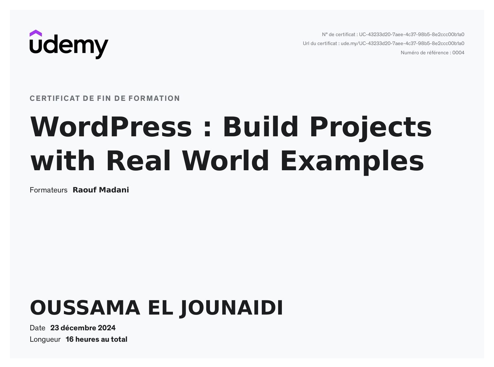 ‏Oussama EL JOUNAIDI‏ - ‏Full stack developer 🚀‏ | LinkedIn