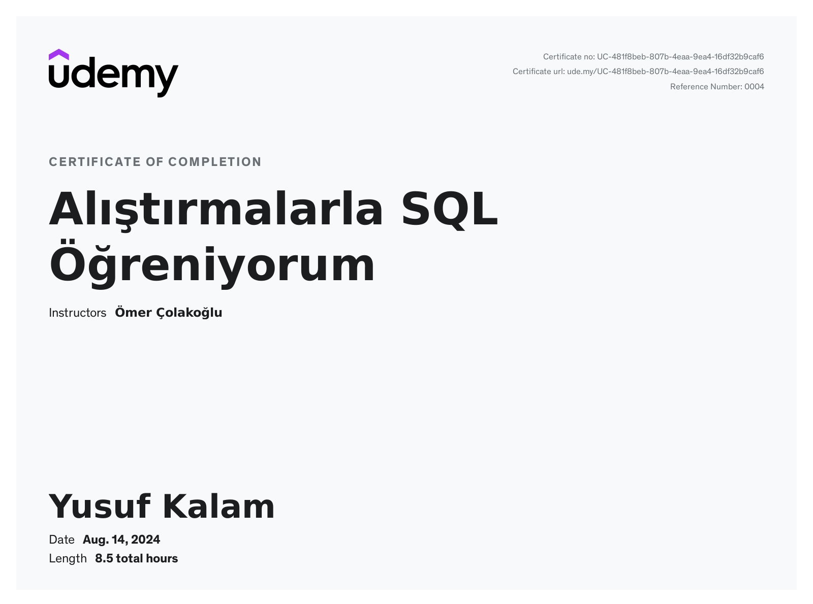 Yusuf K. - Software Developer | C# | MSSQL | MySQL | | LinkedIn