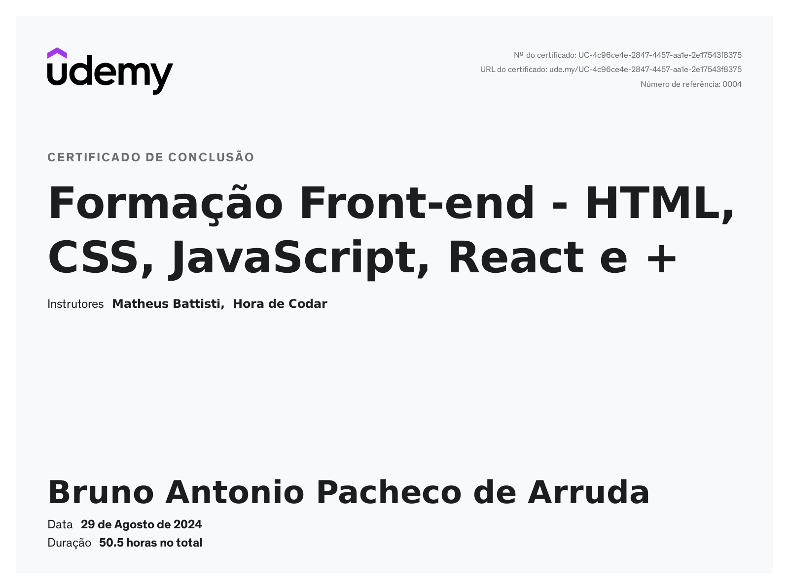 Bruno Pacheco - Desenvolvedor Front-End | HTML, CSS, JavaScript ...