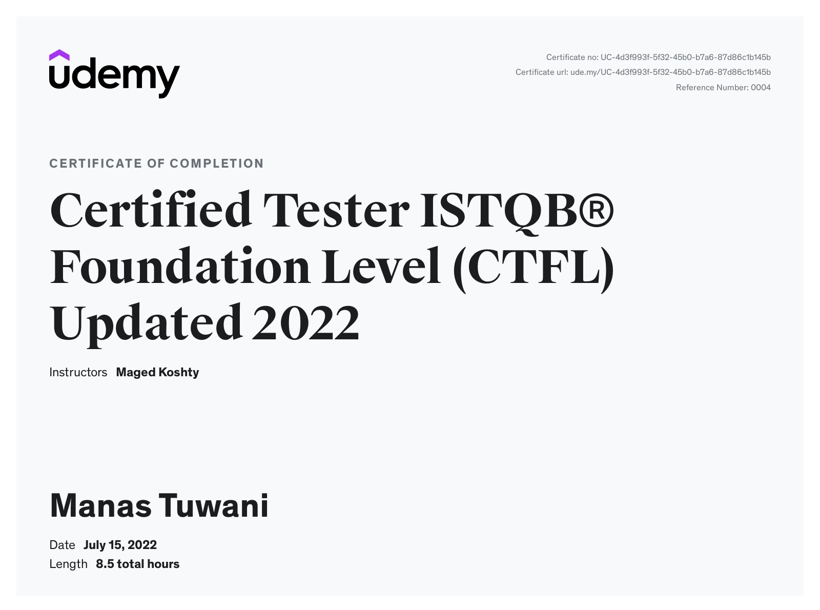 Manas Tuwani - SDET | Agile Coach | Selenium | Java | Playwright | ISTQB Certified | 23k+ 🤝 ...