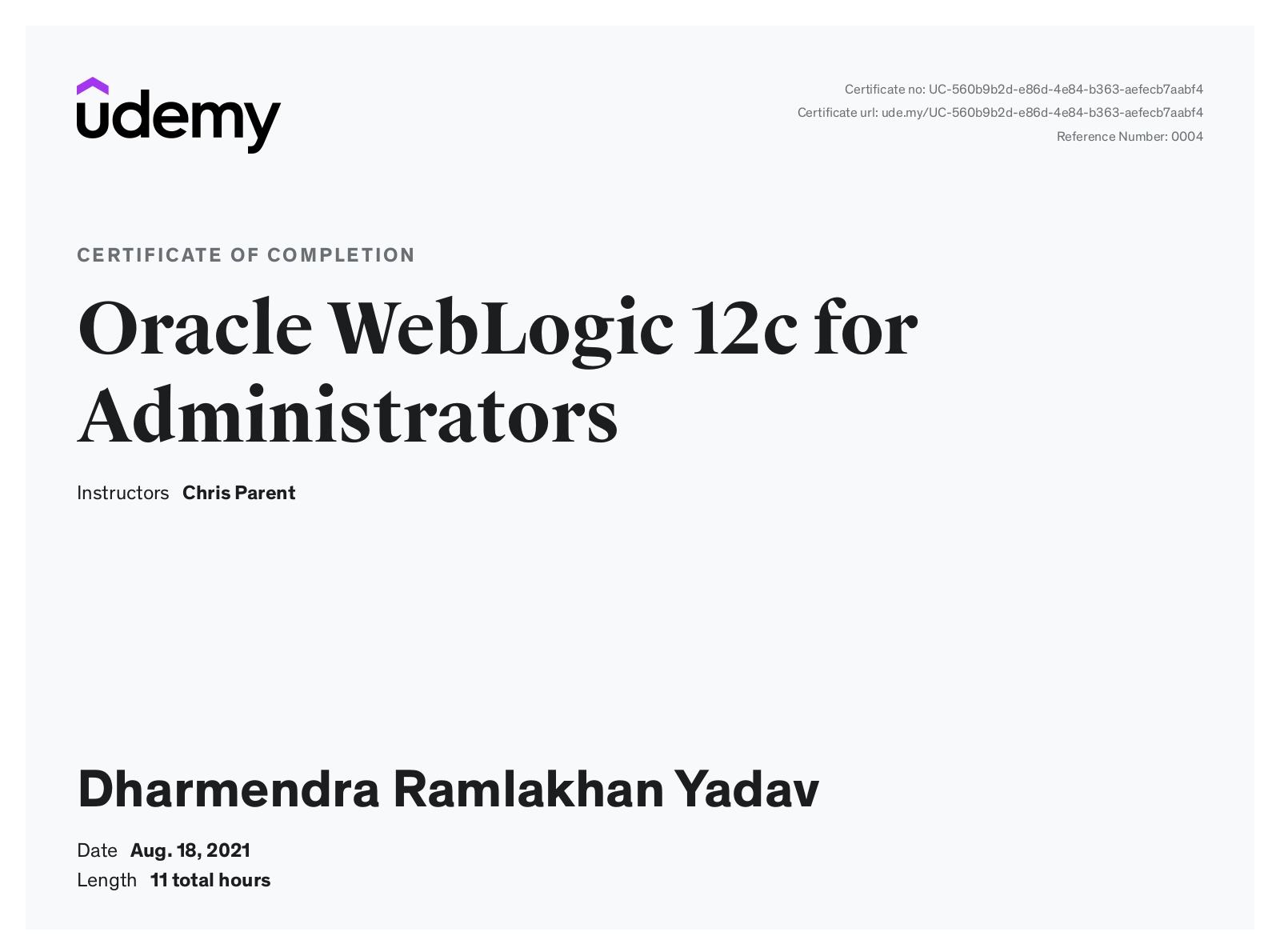 Dharmendra Yadav - IFS Cloud Admin (IFS Certified Practitioner - Technician) || Oracle Weblogic ...