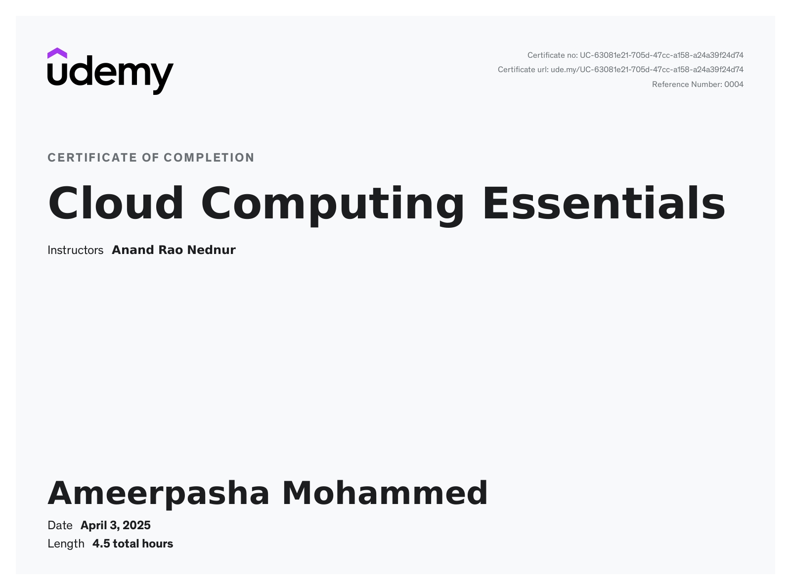 Ameer Mohammed - Senior Full Stack Developer | 1xOracle 2xAWS 2xAzure 2xCoursera 3X Udemy ...