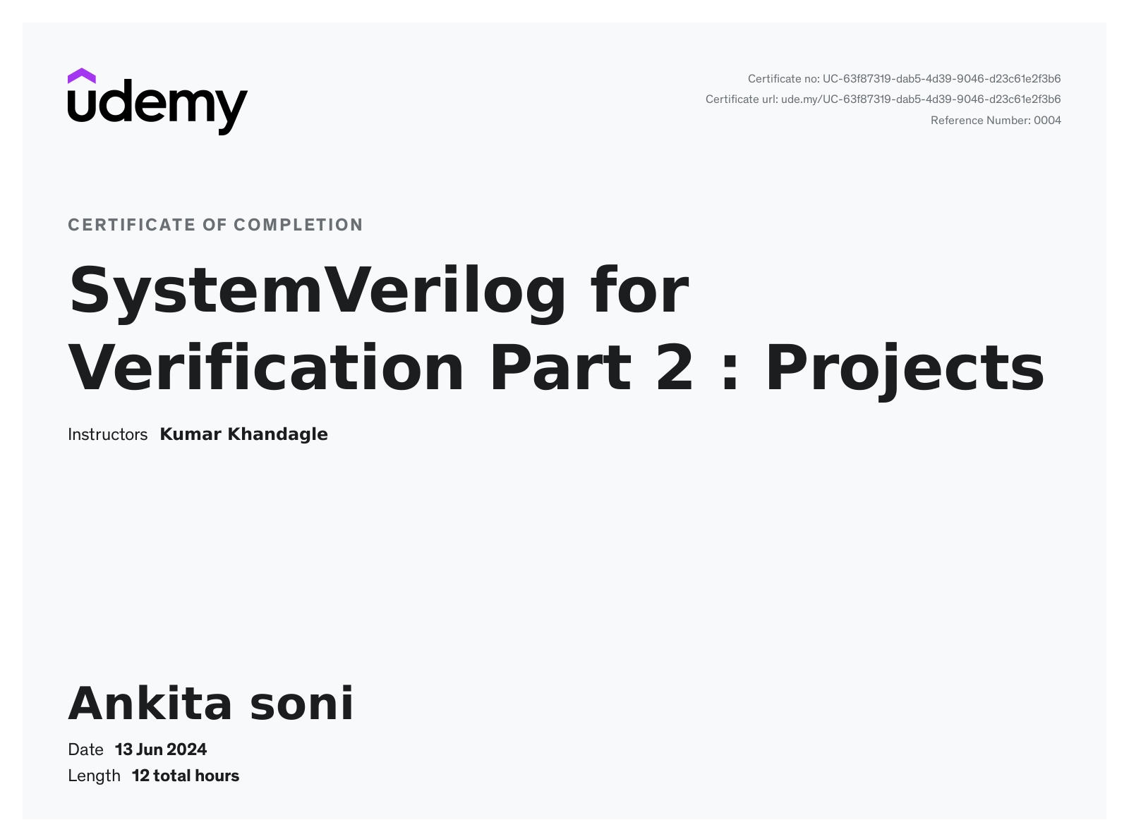 Ankita Soni - Senior Application Engineer | Formal Verification | SystemVerilog | Assertions ...