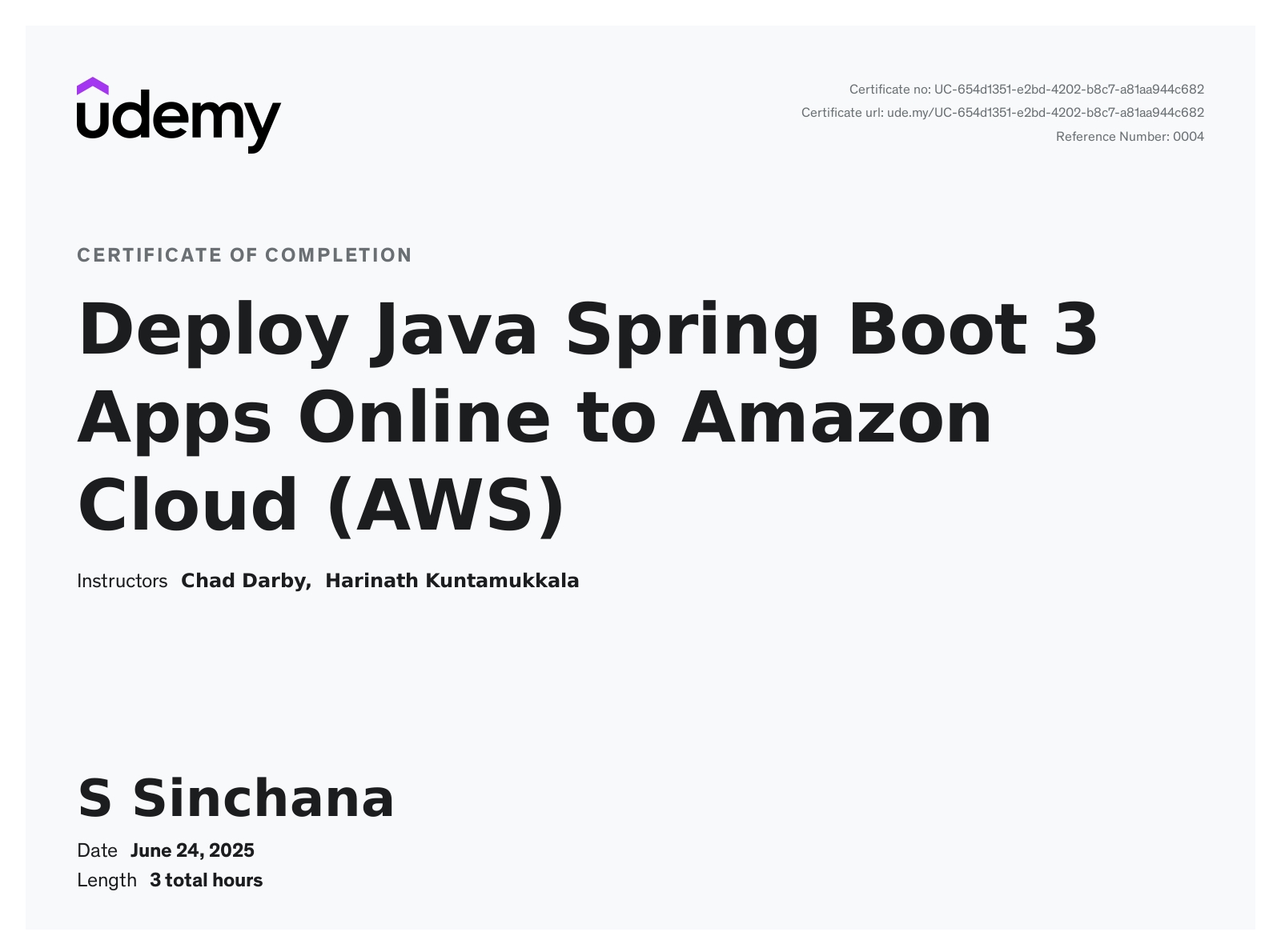 S Sinchana . - System Engineer at TCS | Java | Springboot |Spring MVC | Hibernate | Android ...