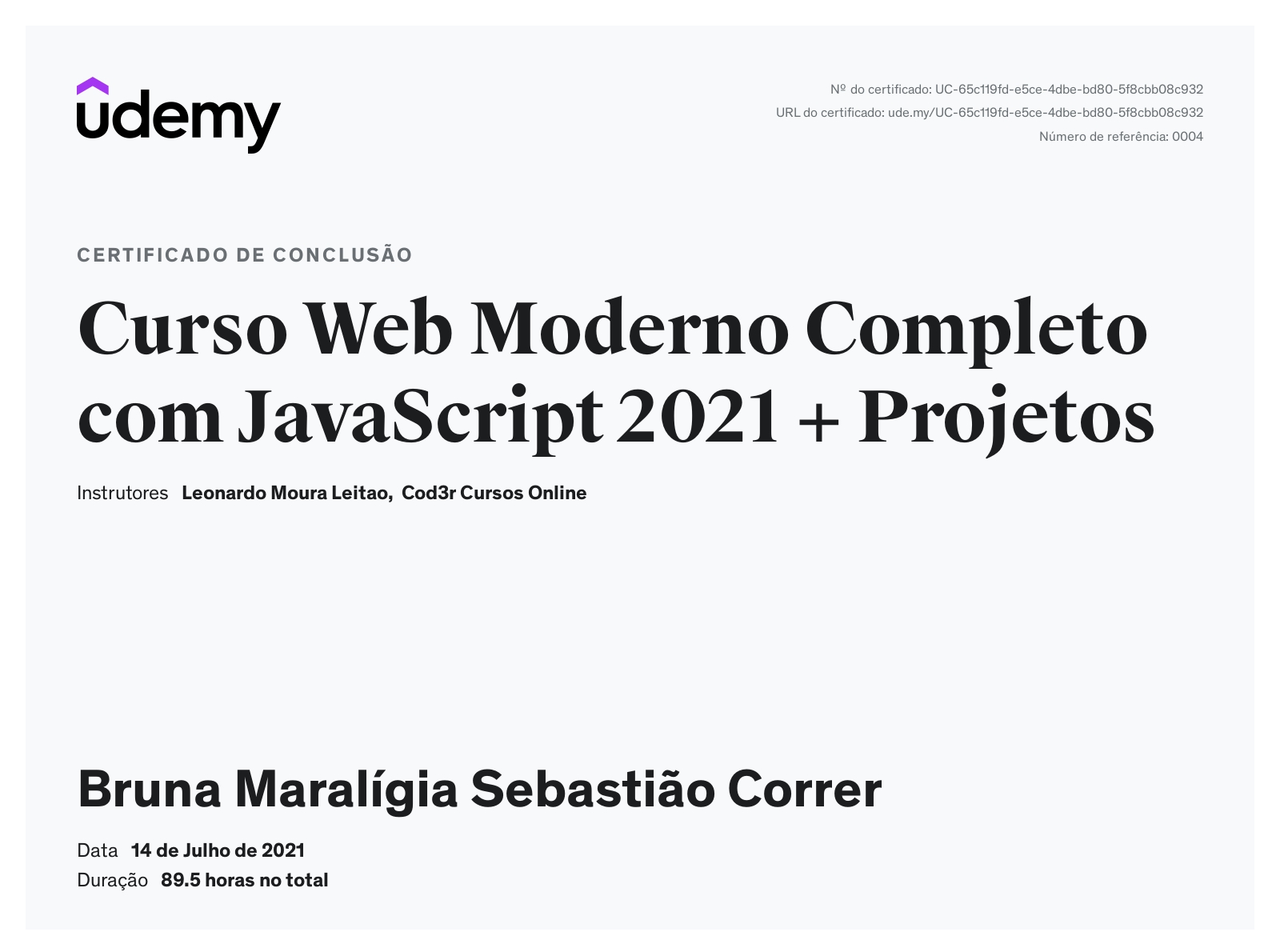 Bruna Maralígia Sebastião Correr - Analista de Software | LinkedIn