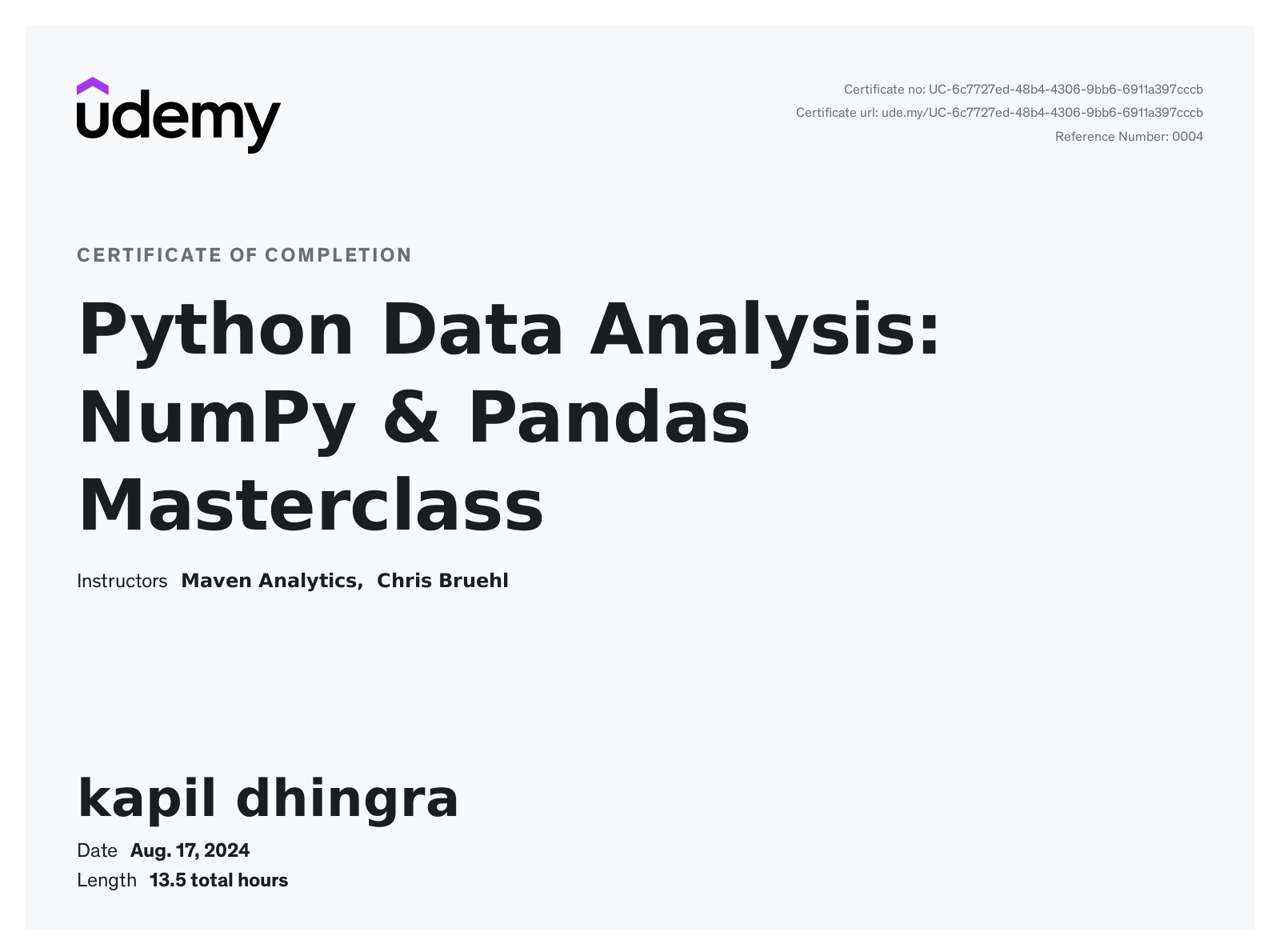 Kapil D. - Data Analyst | Research & Quality Specialist | Expert in Excel, VBA, Python, Pandas ...