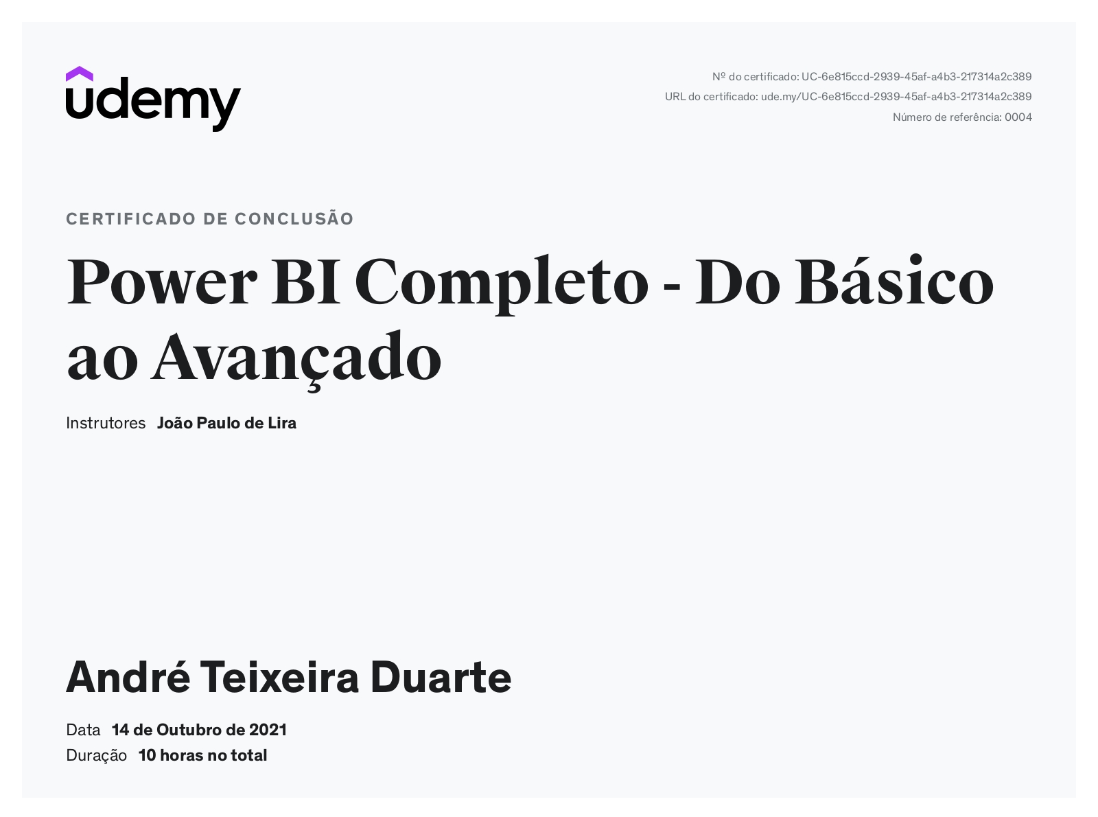 André Teixeira Duarte - Data Analyst | Consultor BI | Microstrategy (Architect, Administrator ...