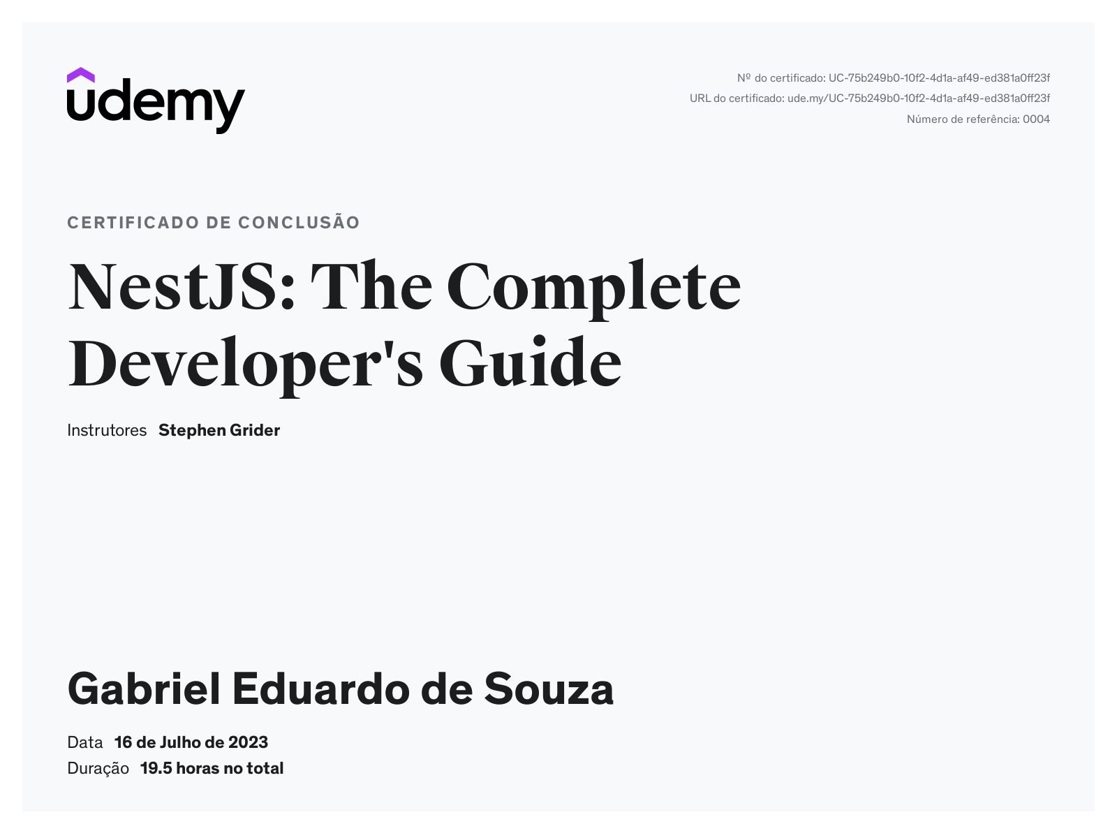 Gabriel Eduardo de Souza - Full-stack Developer | NodeJS | Java | NestJs | Spring Boot | LinkedIn