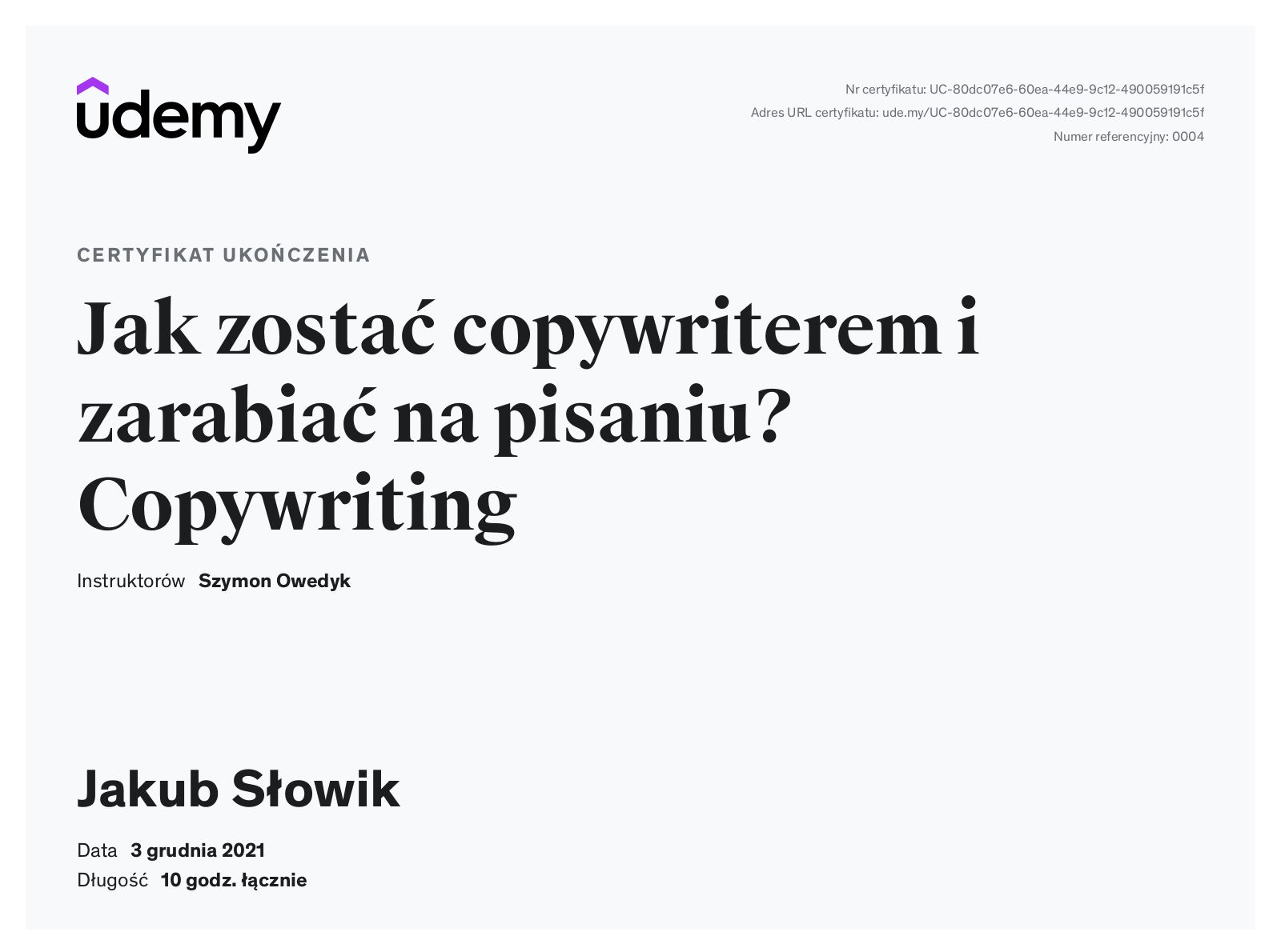 Jakub Słowik 🐦 - Content Manager 📝| SEO 📈| GA4 | Copywriting ⌨️ |Simple ...