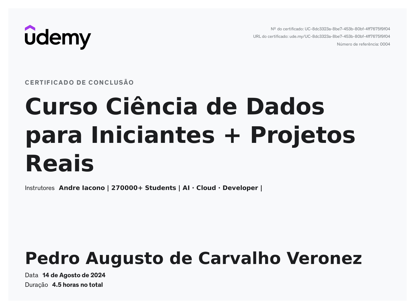 Pedro Veronez - Fullstack developer | Data Scientist | Full-Stack Developer Python | LinkedIn