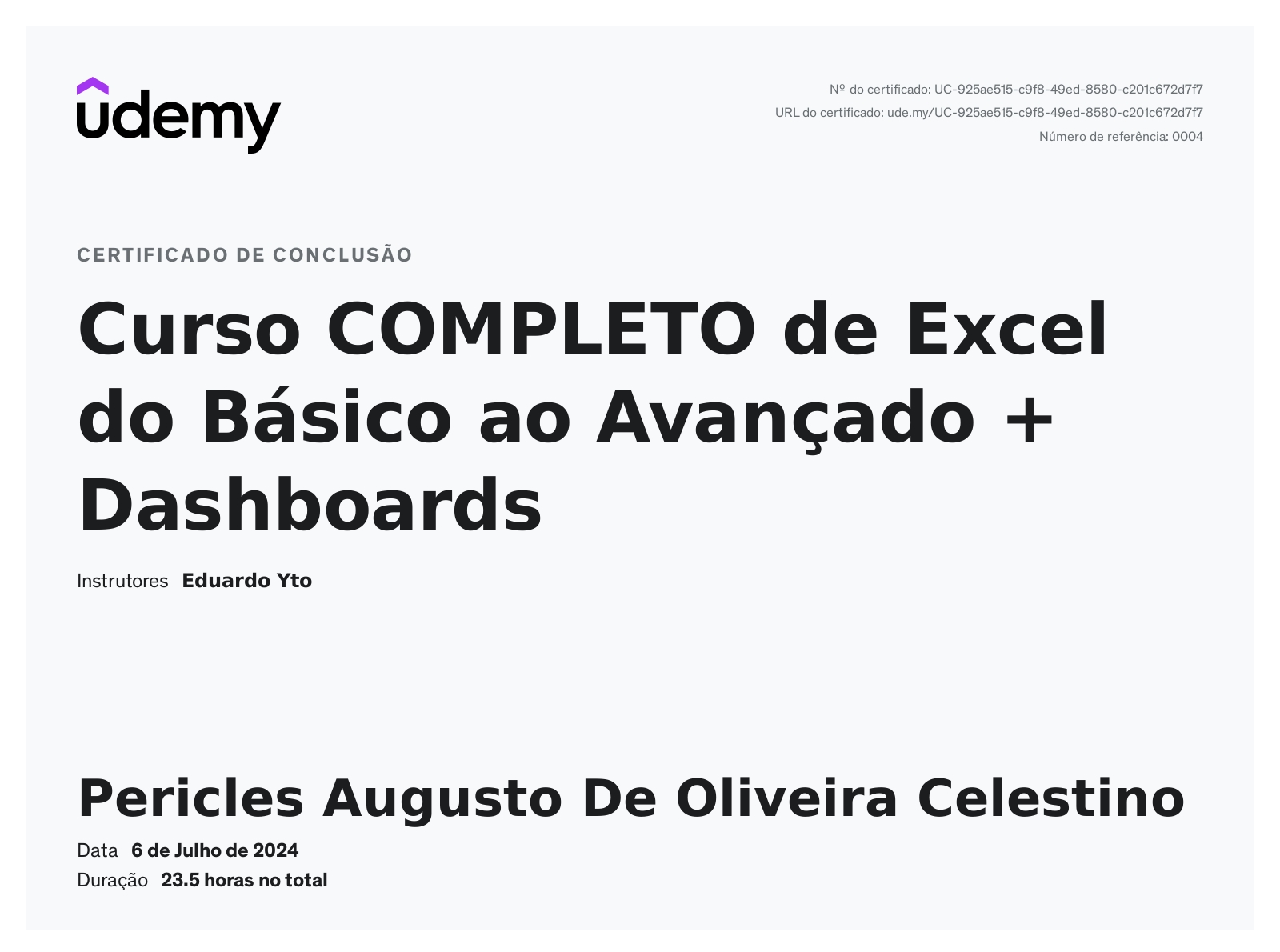 Pericles Augusto De Oliveira - PPG | LinkedIn