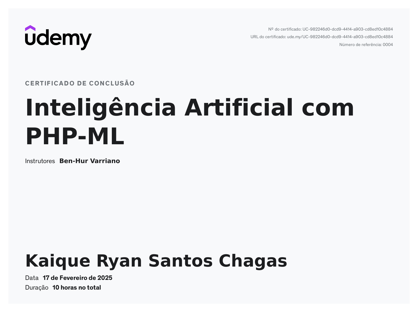 Kaique Ryan - Desenvolvedor PHP | Inteligência Artificial | LinkedIn