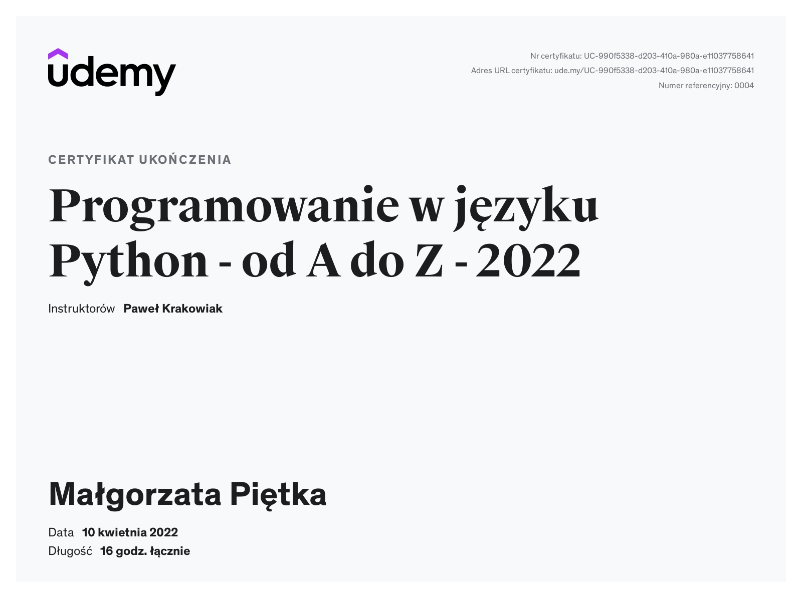 Małgorzata Piętka - Test Engineer | ISTQB | | LinkedIn