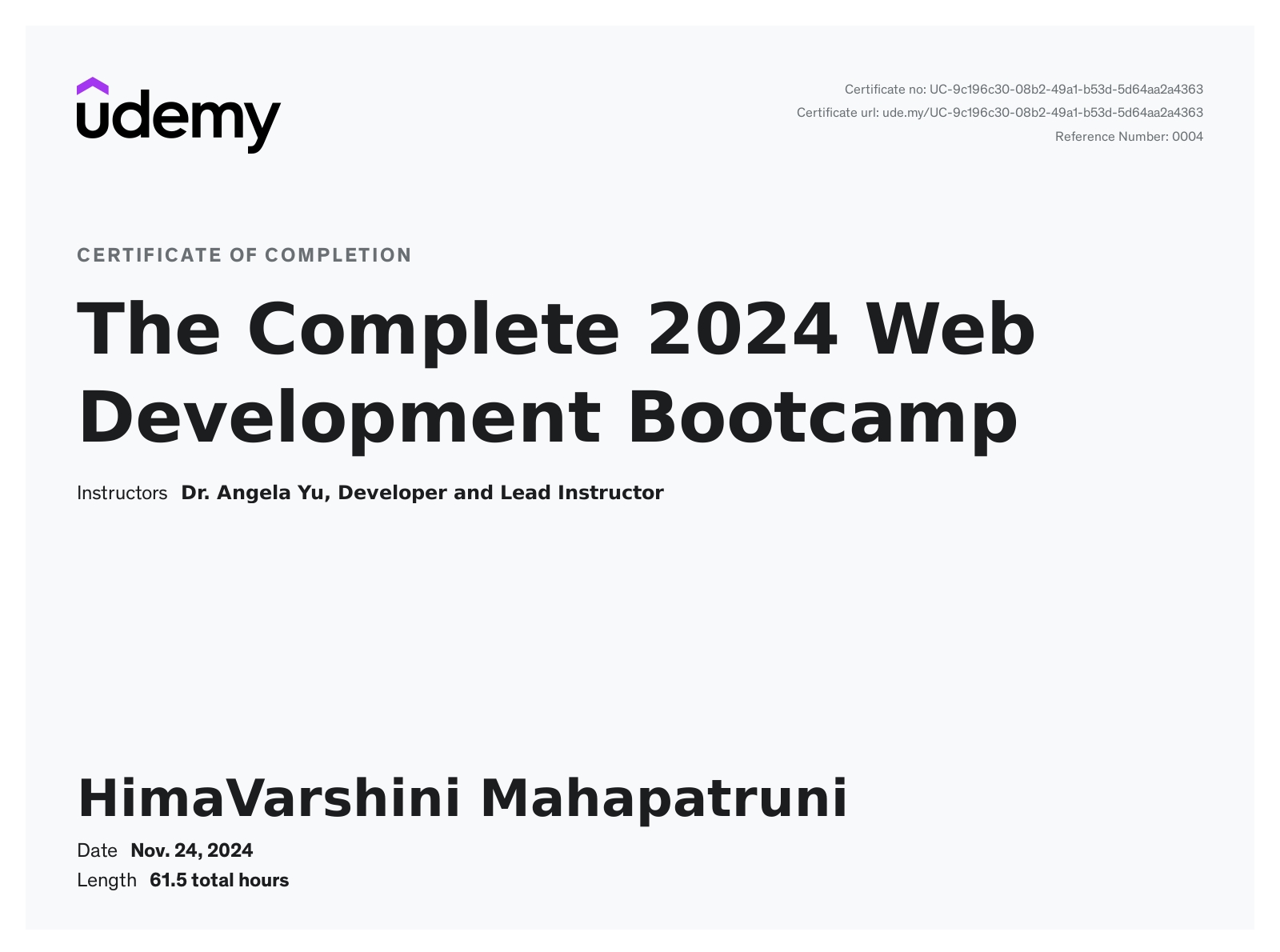 HimaVarshini Mahapatruni - Ex web developer Intern @Zeepty | GDG Oncampus Organiser’24 ...