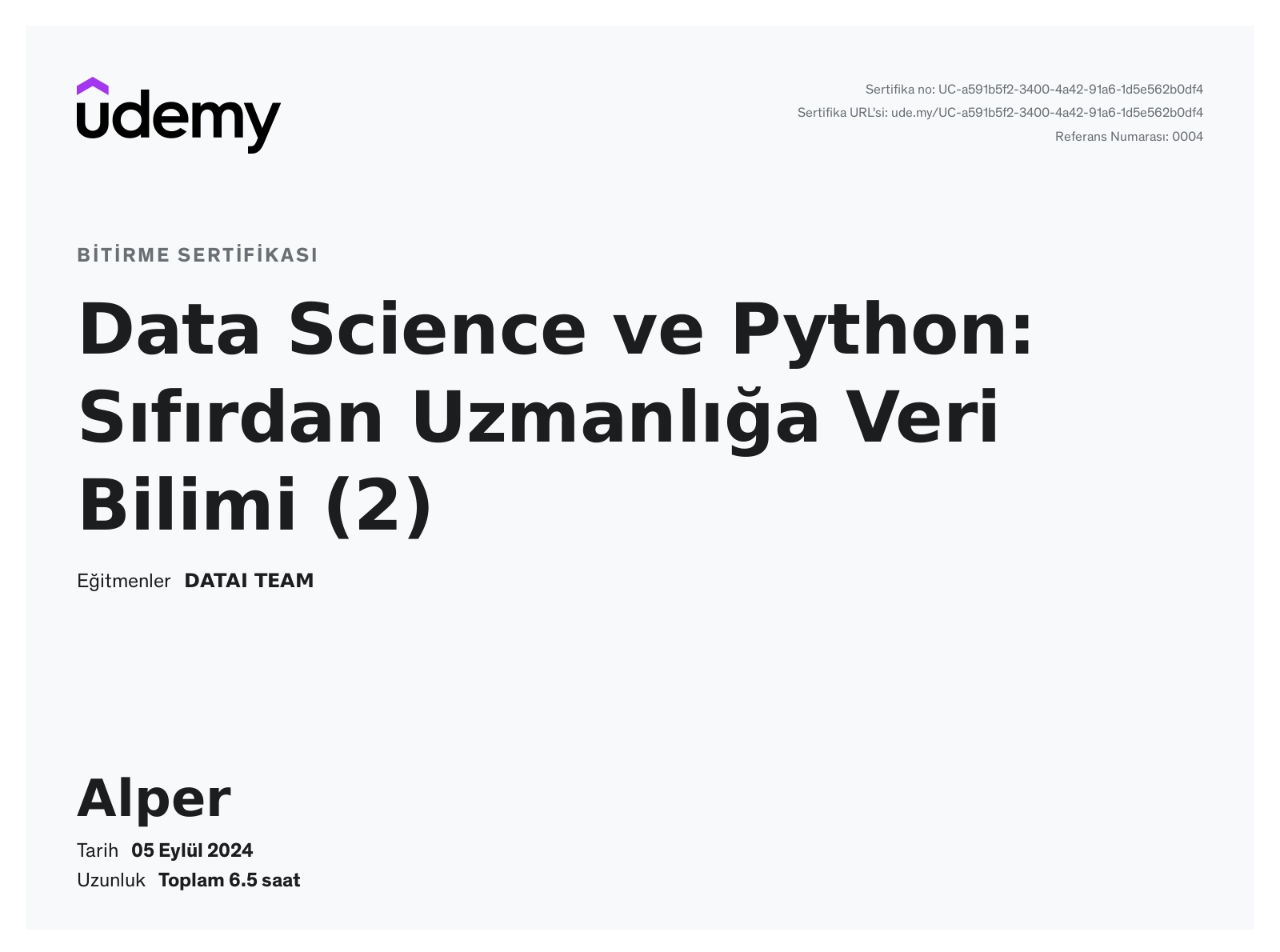 Alper Haklı - Aspiring Artificial Intelligence Developer | LinkedIn