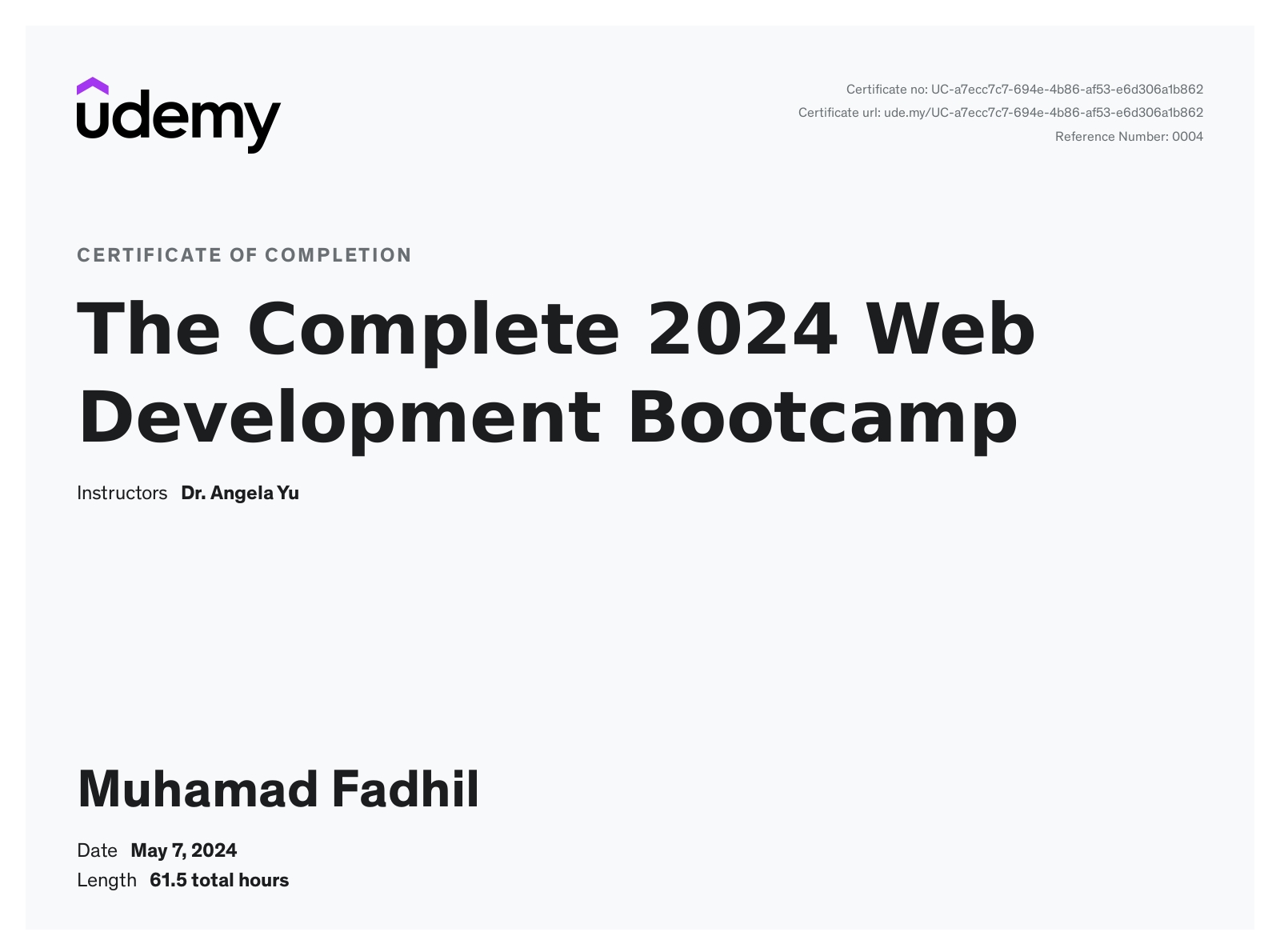 Muhamad Fadhil - Backend Developer | Front end Developer | 1.5 Years ...