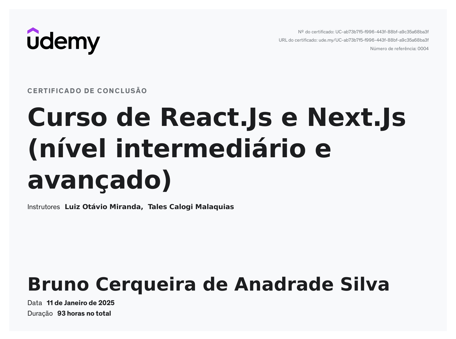 Bruno Cerqueira de Andrade Silva - Desenvolvedor Front-end | React.js, Next.js e TypeScript ...