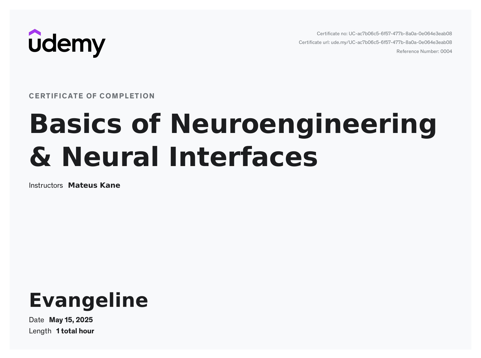 Evangeline . - Surgical Neurophysiologist | Neuro Technician | Trained ...