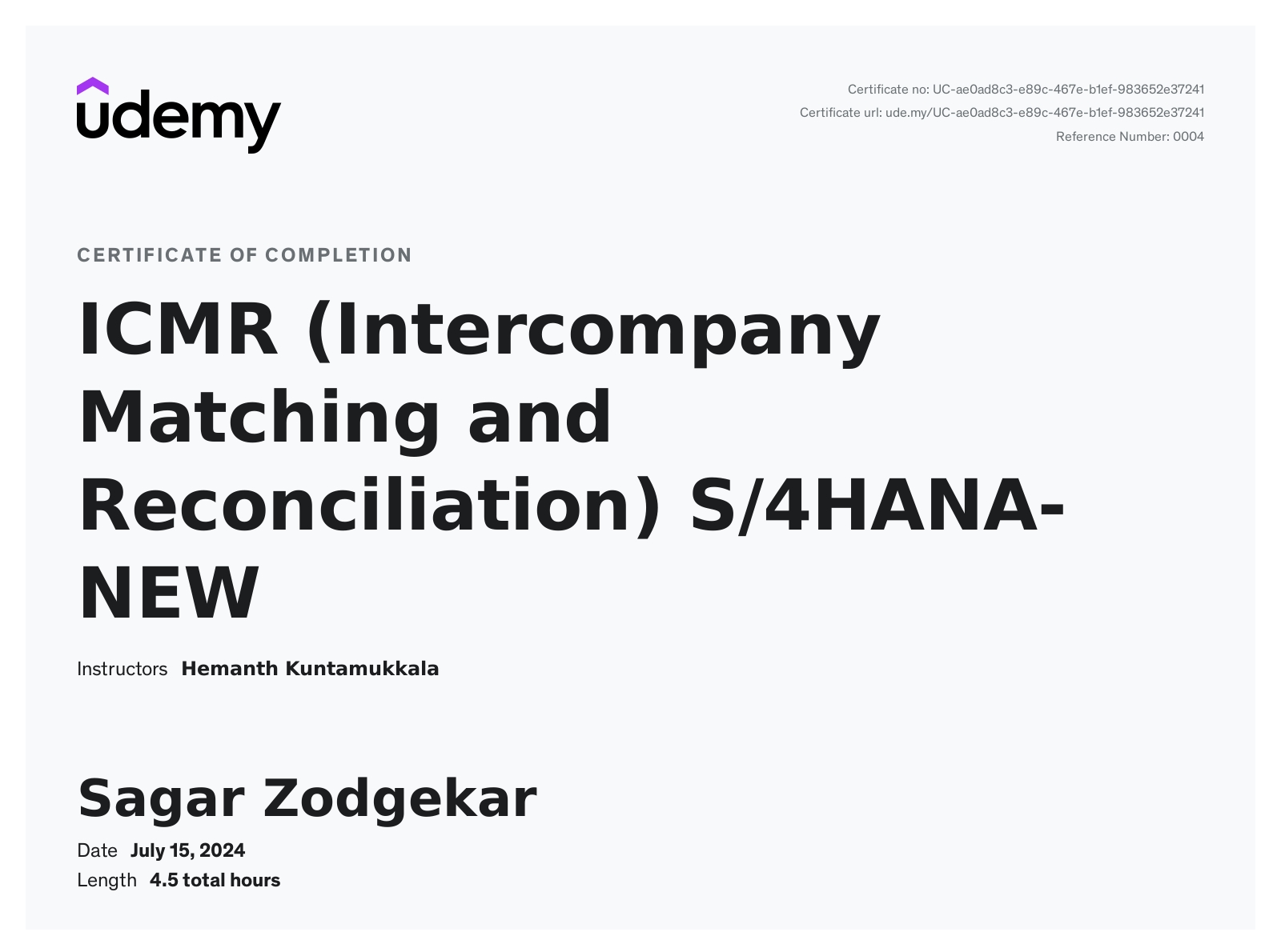 SAGAR ZODGEKAR - | CMA | SAP FICO Solution Architect | S/4 HANA | ICMR | | LinkedIn