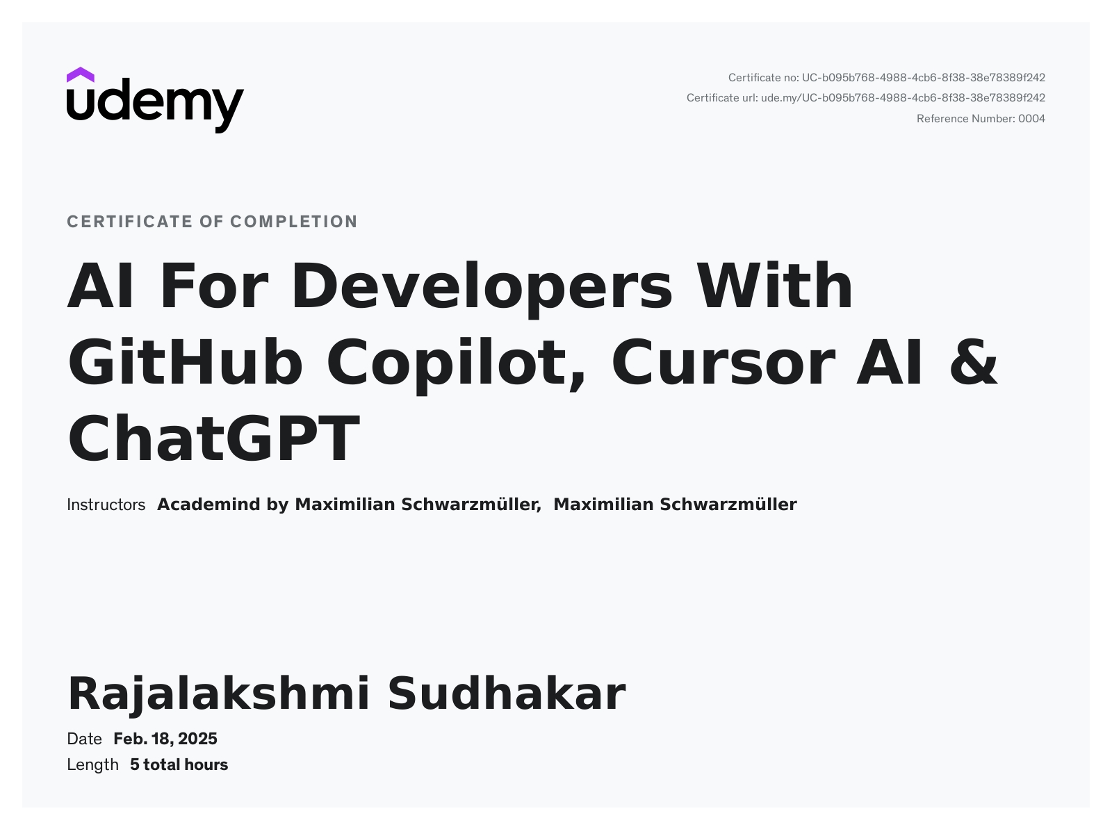 RAJALAKSHMI SUDHAKAR - Aspiring Web Developer | Skilled in ReactJS, NextJS | LinkedIn