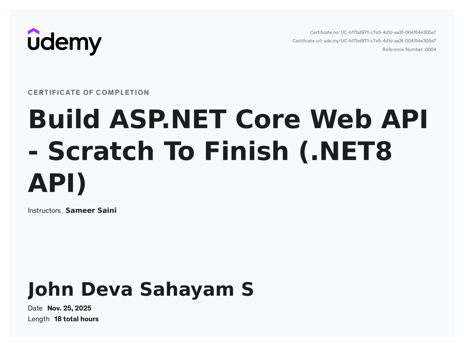 John Deva Sahayam S - .NET Developer at Canvendor | ASP.NET Core | C# ...