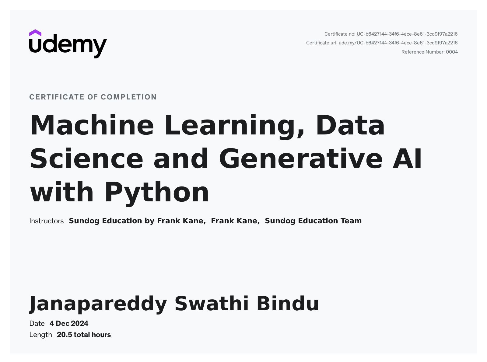 Janapareddy Swathi Bindu - Full Stack Developer with AI&ML | Skills: Generative AI, DeepLearning ...