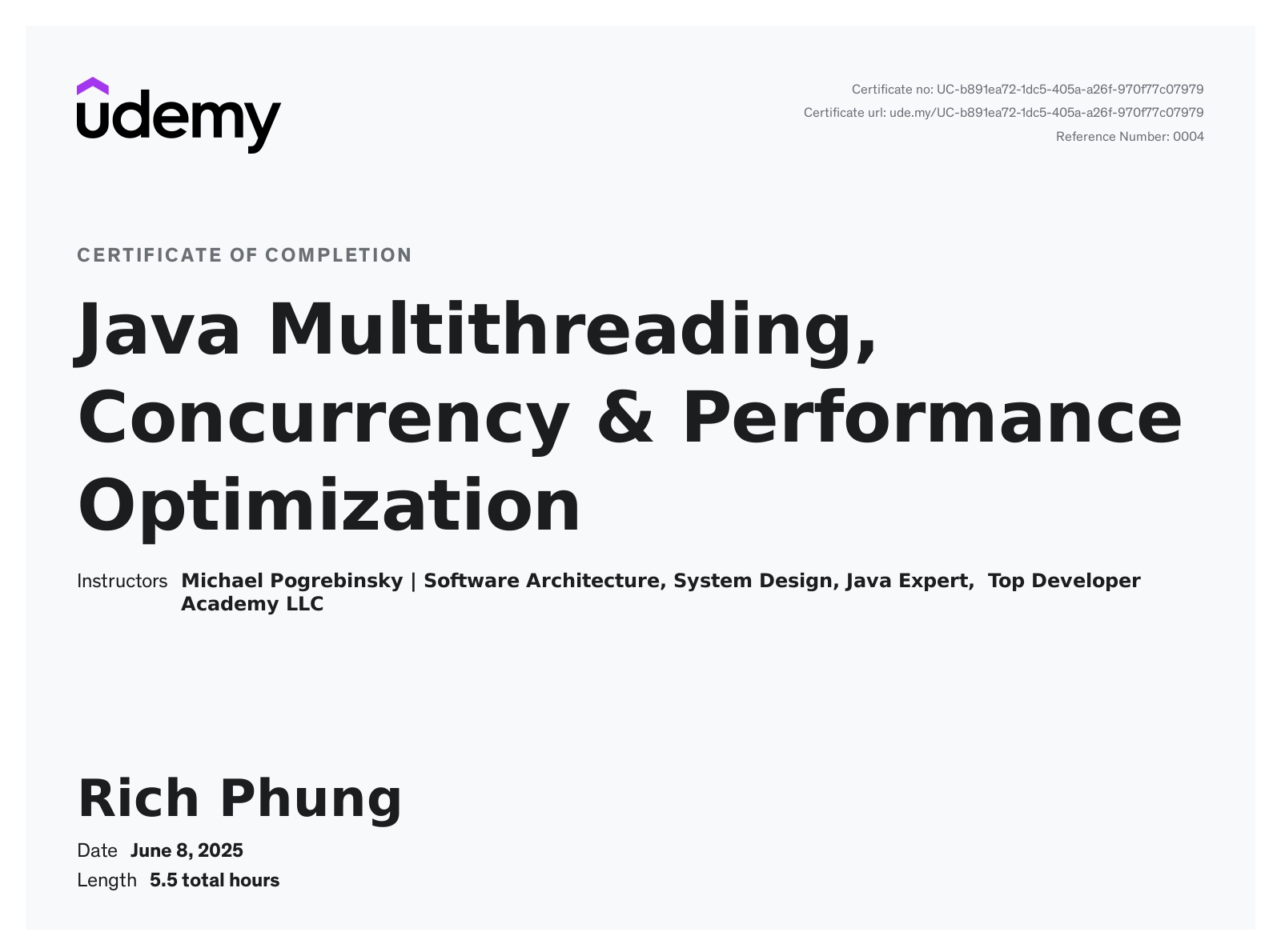 Rich Phung - Backend Software Engineer with 7 years experience | OOP (Java) | Cloud (AWS, GCP ...