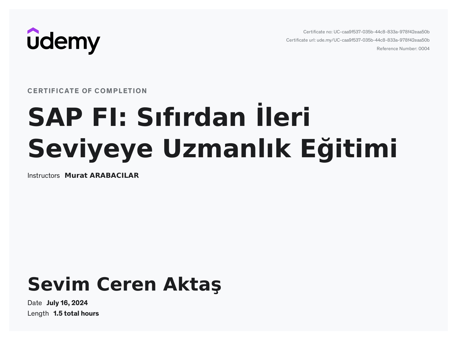 Ceren A. - SAP / Web Developer | LinkedIn