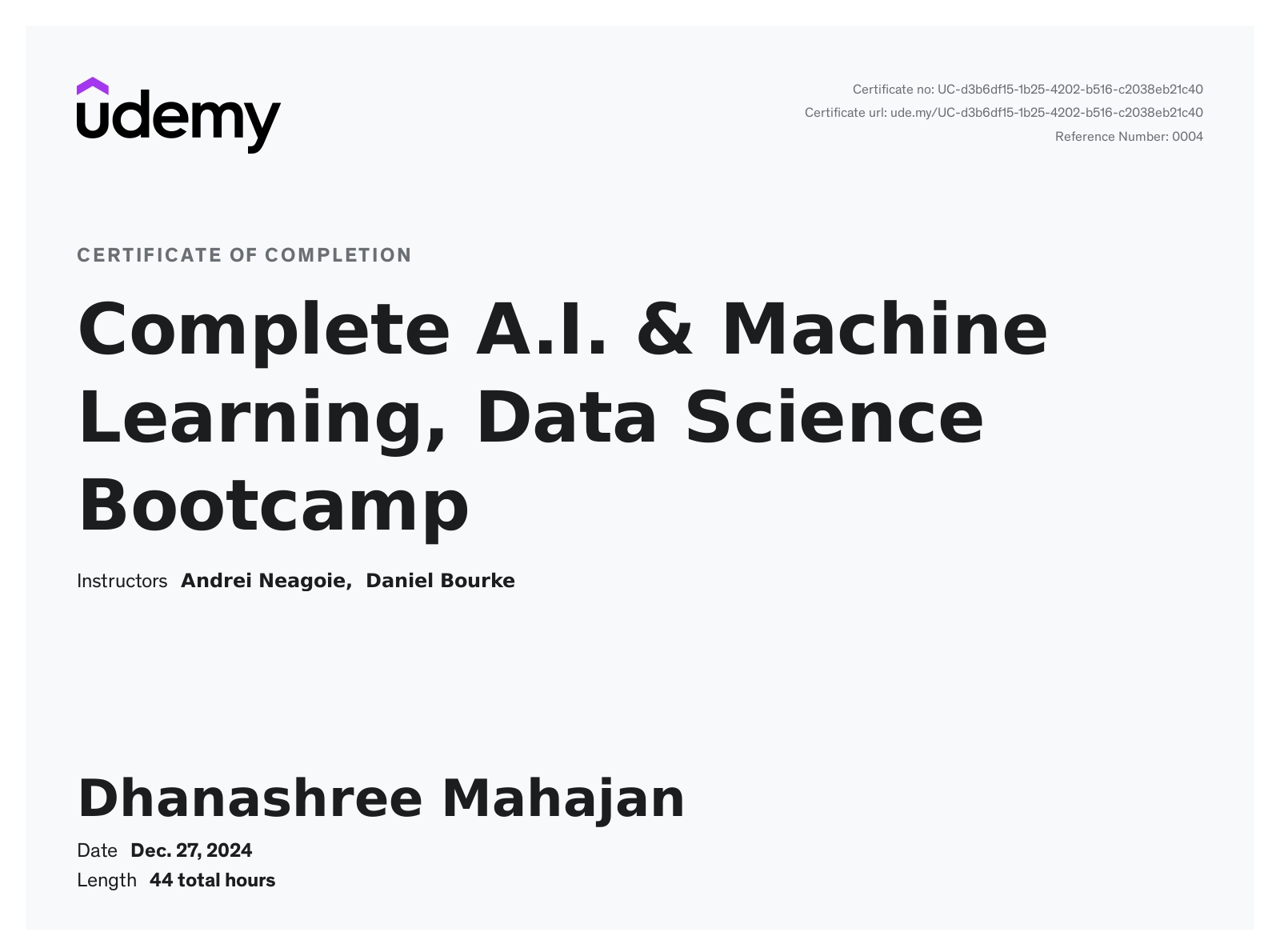 GitHub - dhanashree234/portfolio: Certifications, learnings, and documents