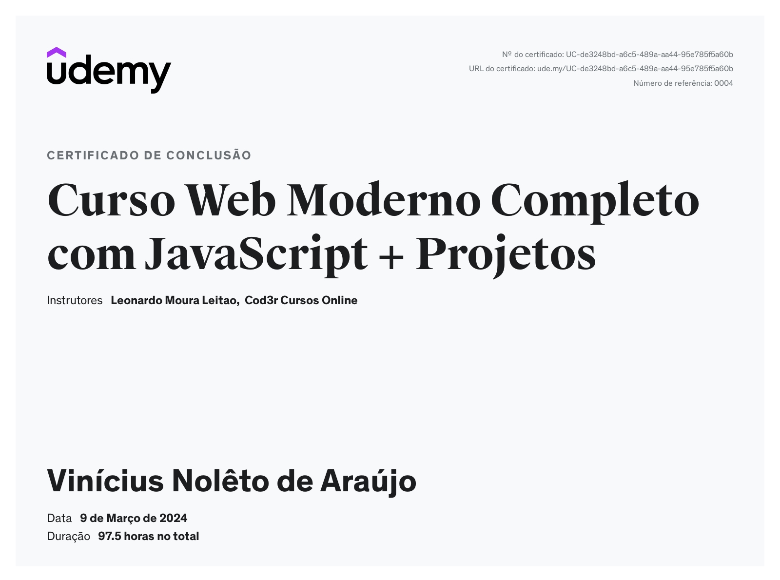 Vinícius Nolêto de Araújo - Developer Vue | Nuxt | Tailwind | Docker | LinkedIn