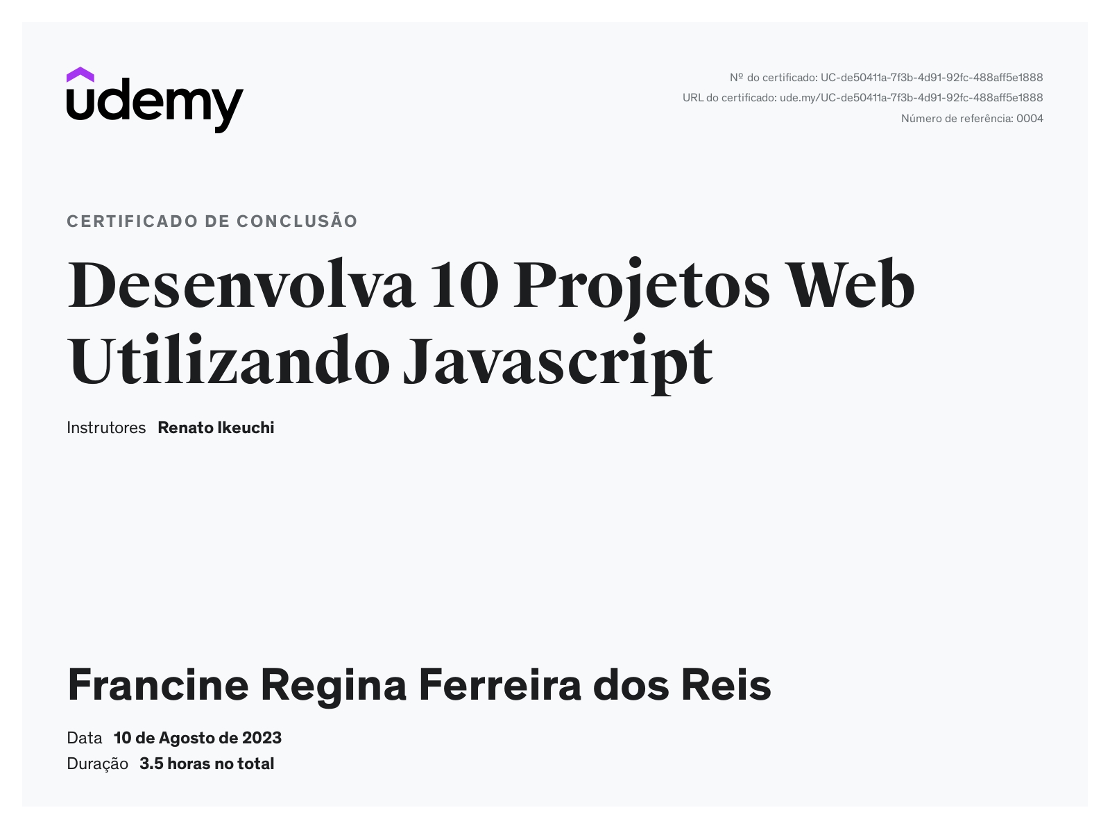 Francine Reis - Desenvolvedora Full Stack Júnior | Python | IA | JavaScript | Node.js | HTML5 ...