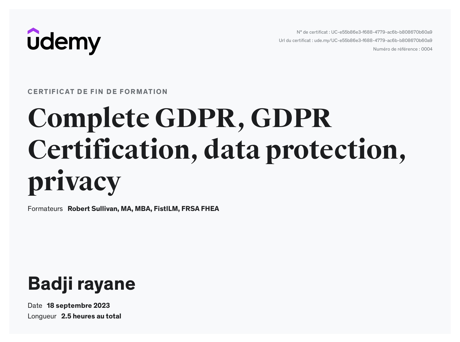 ‏Rayane Badji‏ - ‏Senior legal Consultant & Data Protection Officer‏ | LinkedIn