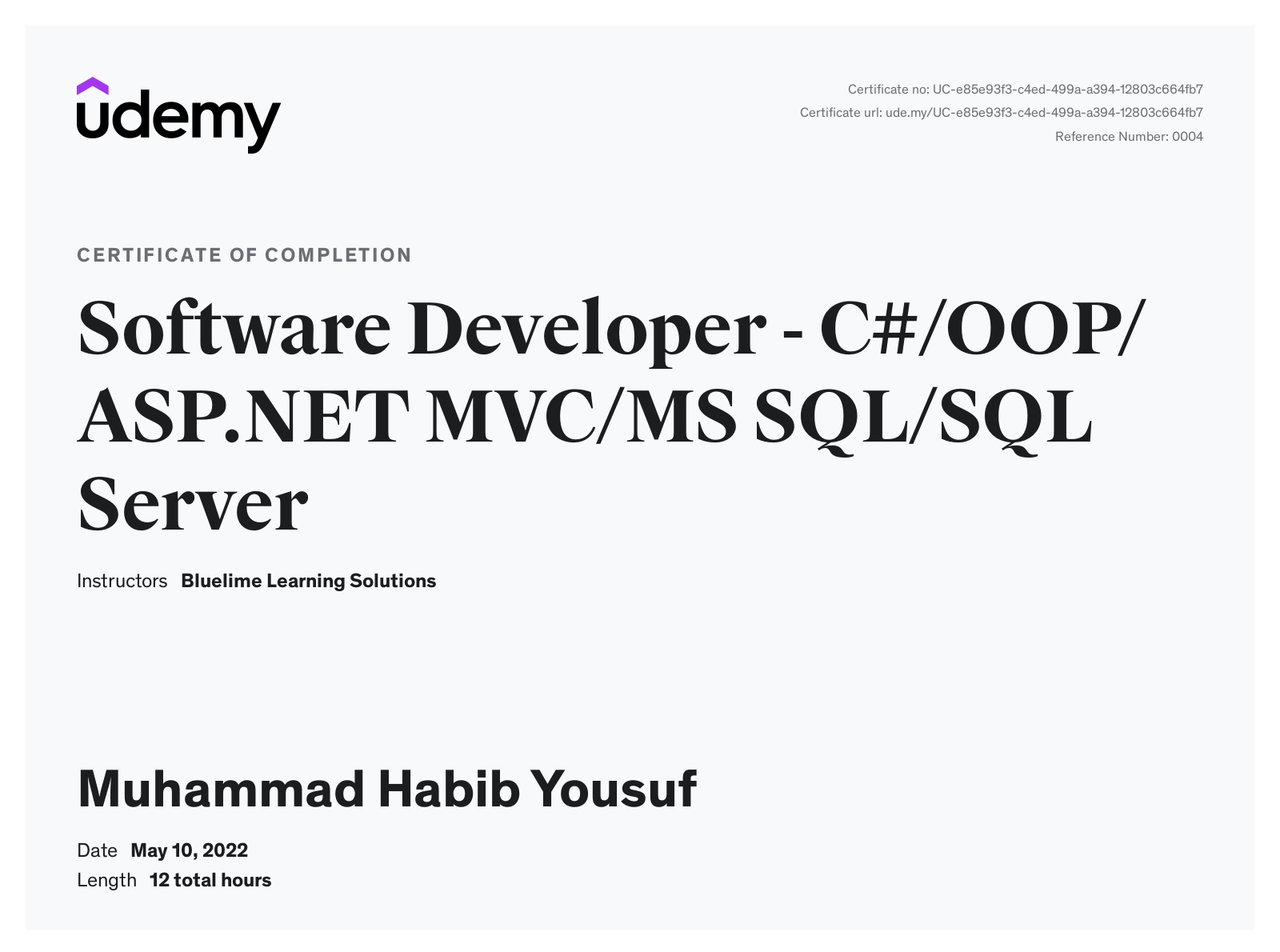 Muhammad Habib - Senior Software Engineer | C# | .NET core | JavaScript | React | Angular | LinkedIn